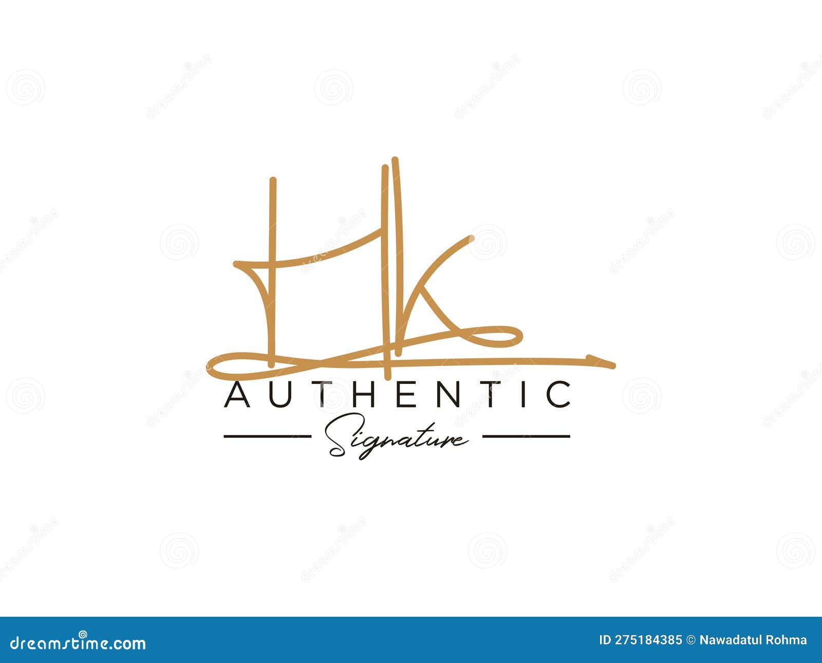 Letter HK Signature Logo Template Vector Stock Vector - Illustration of ...