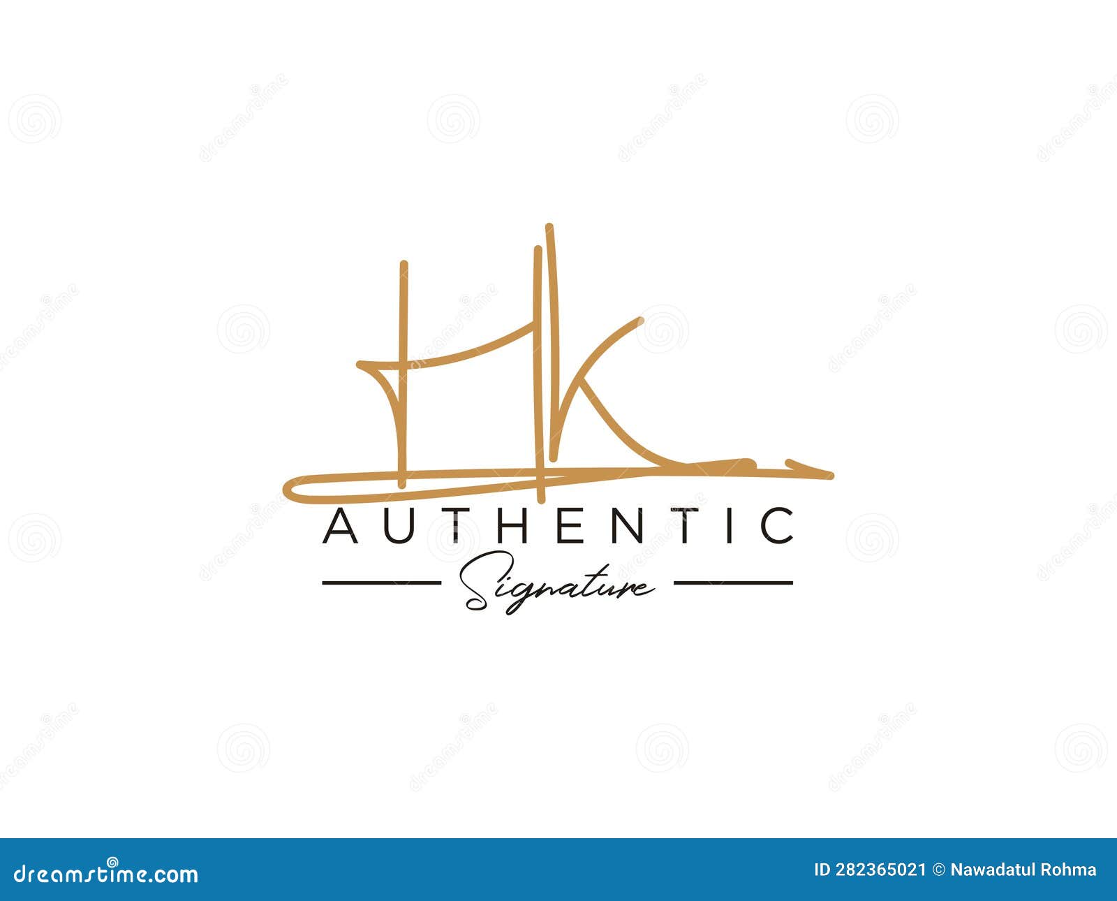 Letter HK Signature Logo Template Vector Stock Vector - Illustration of ...