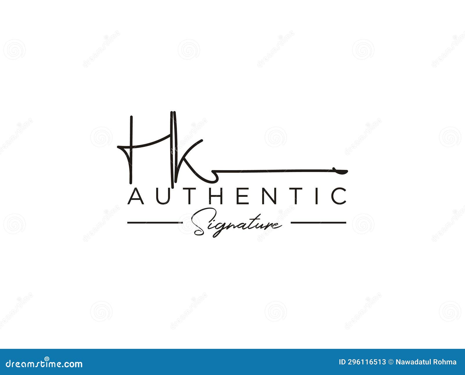 Letter HK Signature Logo Template Vector Stock Vector - Illustration of ...