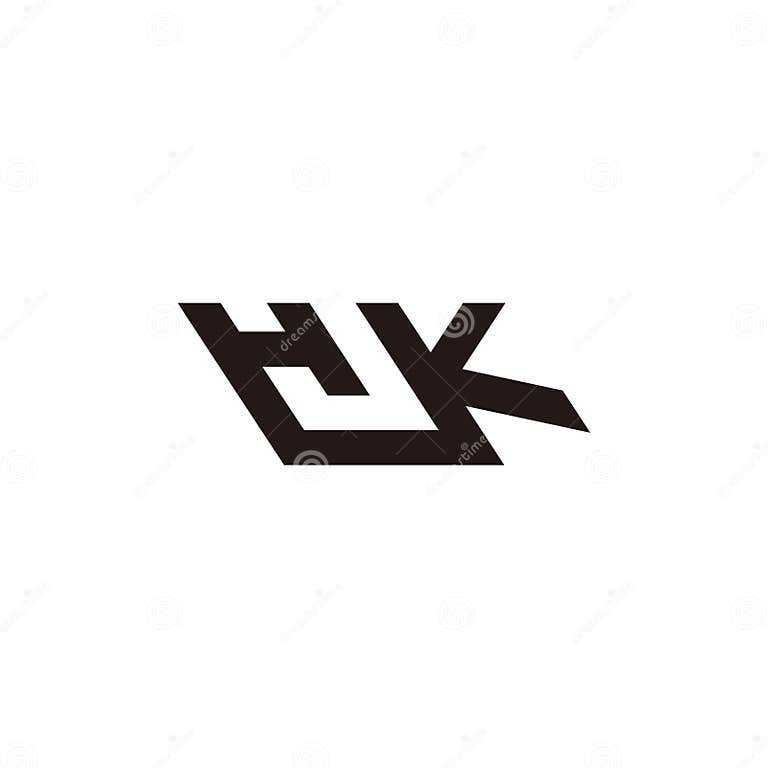 Letter Hk Simple Geometric Line Logo Vector Stock Vector - Illustration ...