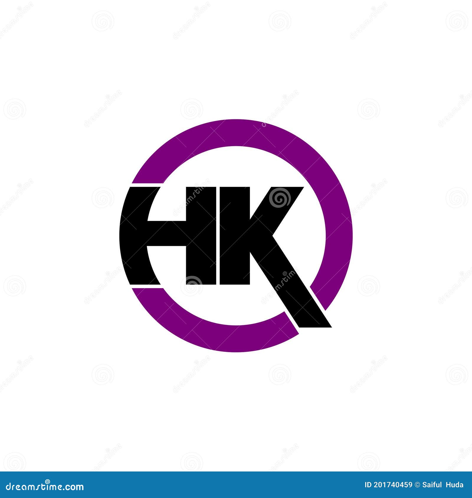 Letter HK Simple Monogram Logo Icon Design. Stock Vector - Illustration ...
