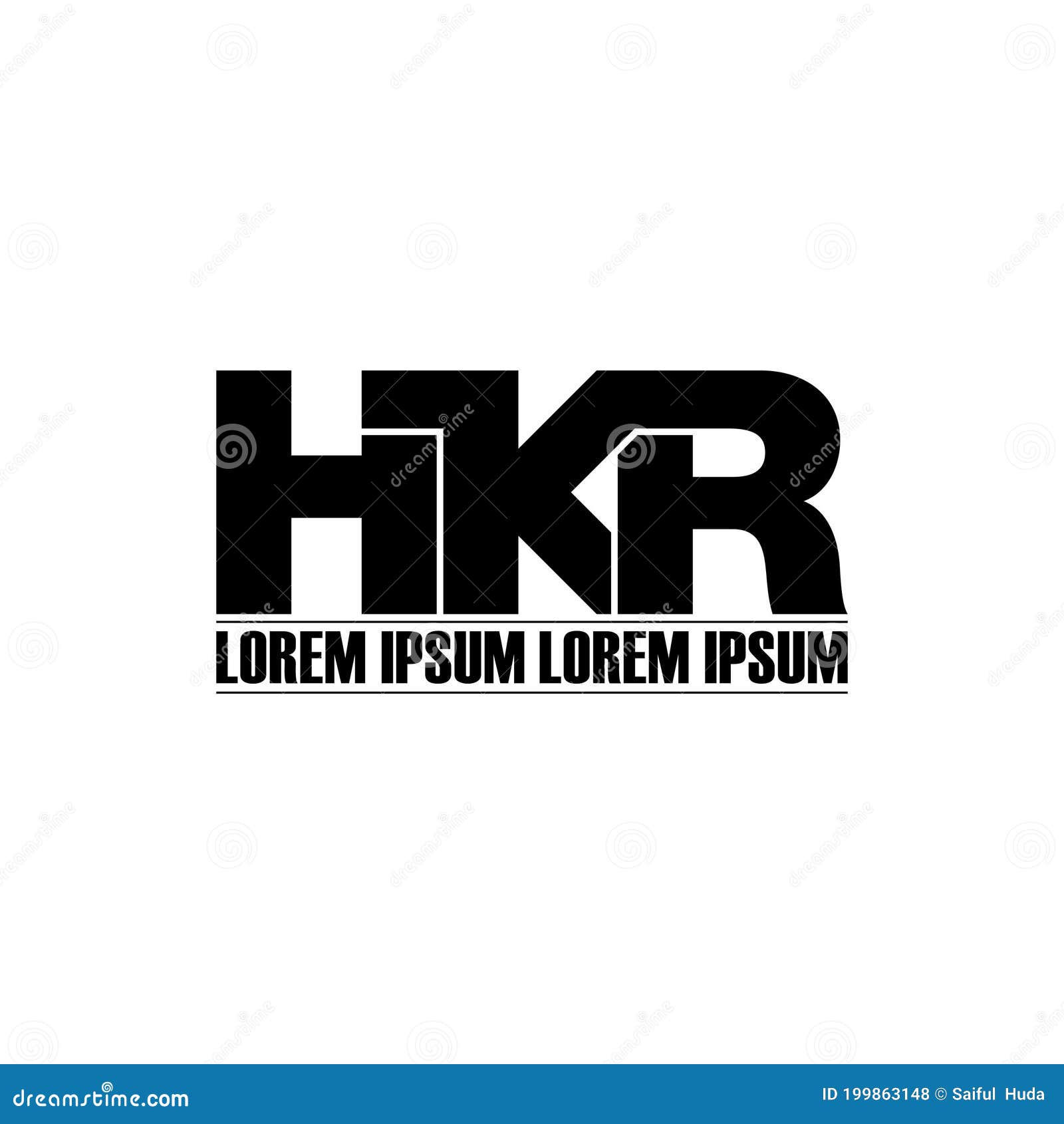 Letter HKR Simple Monogram Logo Icon Design. Stock Vector ...