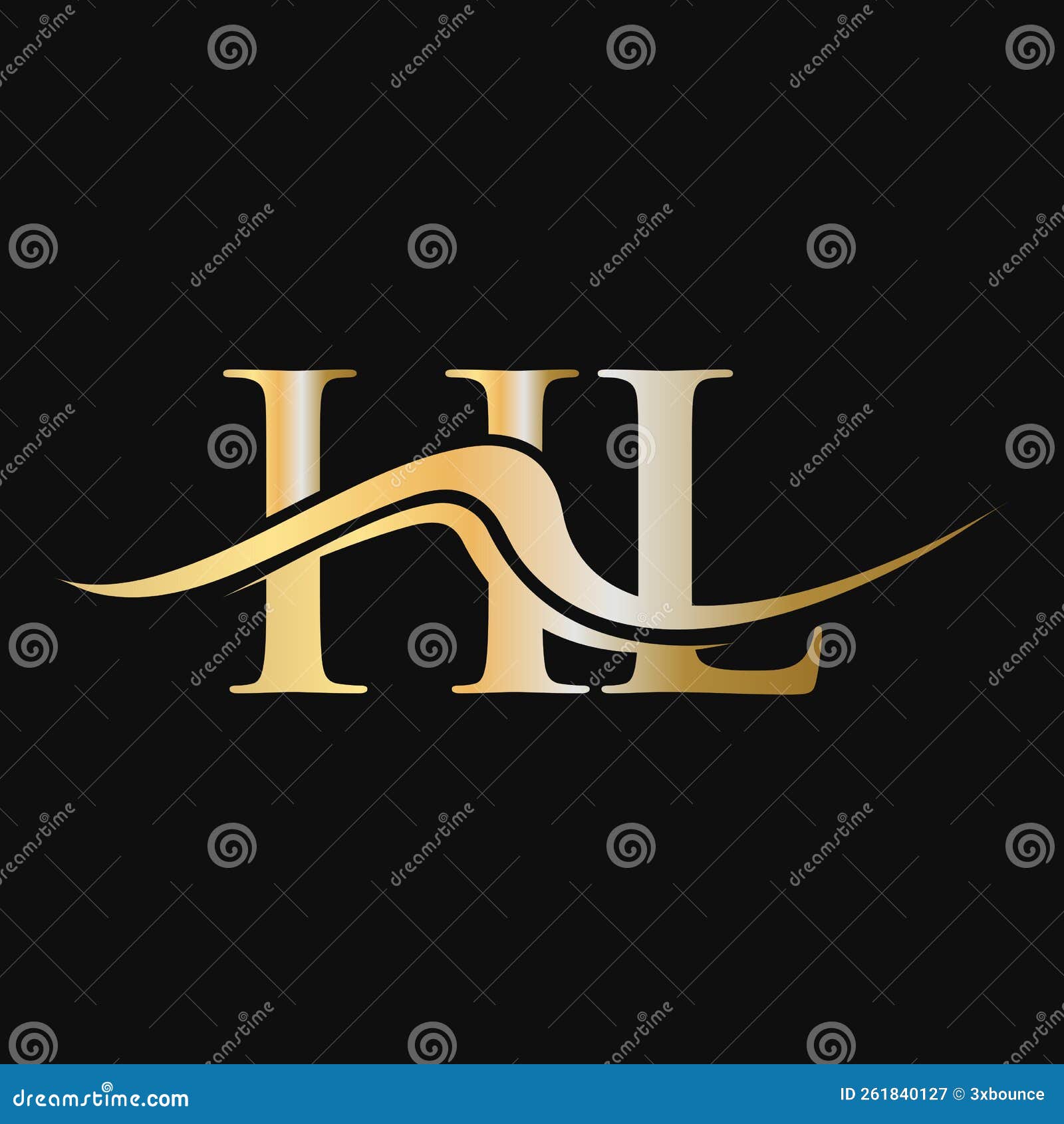 Letter HL Logo Design. Initial HL Logotype Template for Business and ...