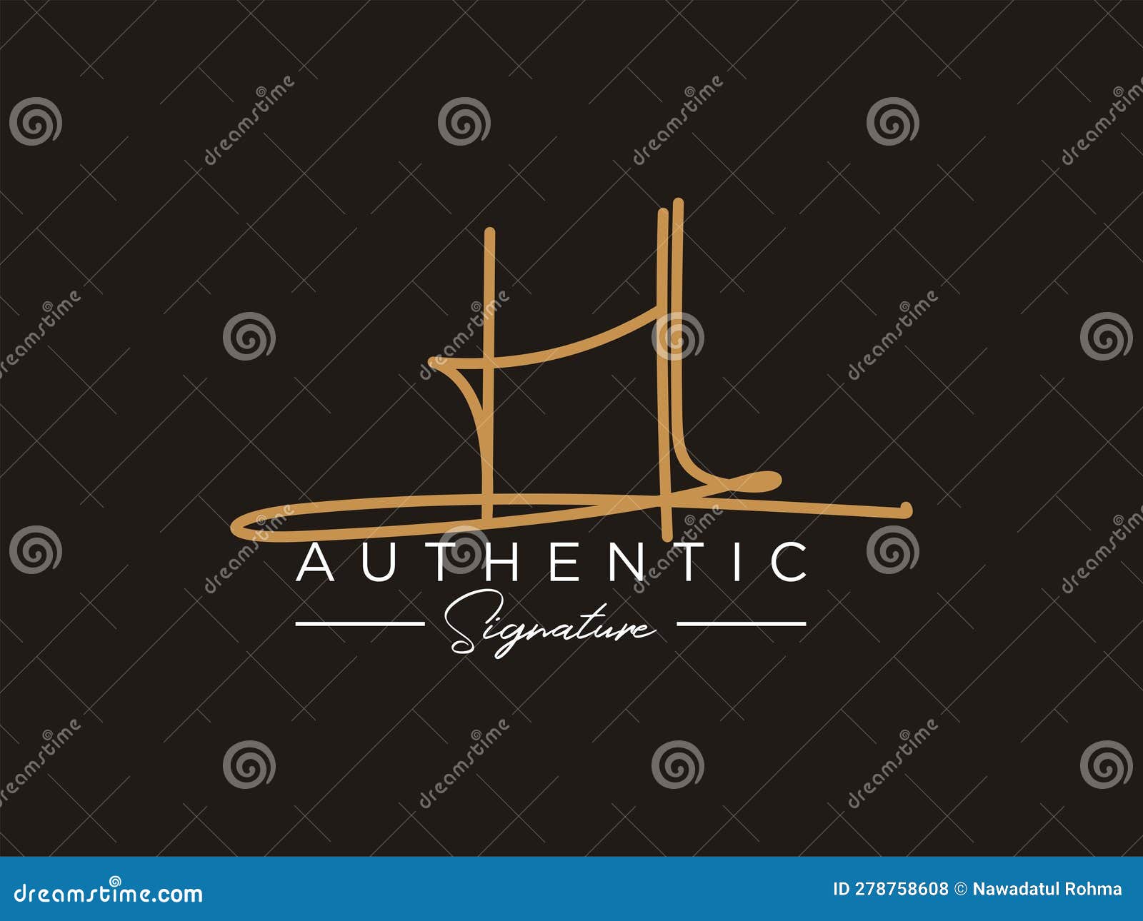 Letter HL Signature Logo Template Vector Stock Vector - Illustration of ...