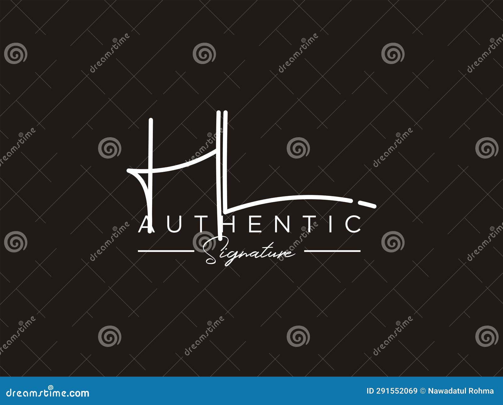 Letter HL Signature Logo Template Vector Stock Vector - Illustration of ...