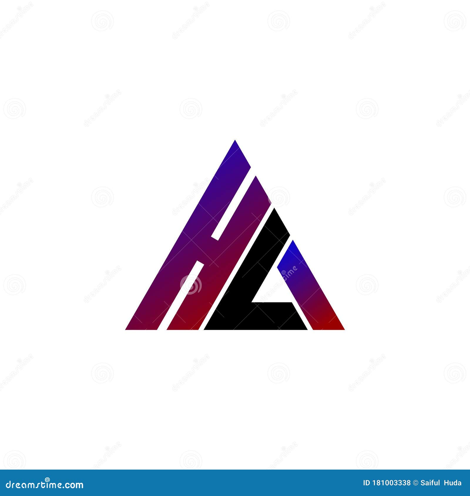 Letter HL Simple Logo Icon Design Vector. Stock Vector - Illustration ...