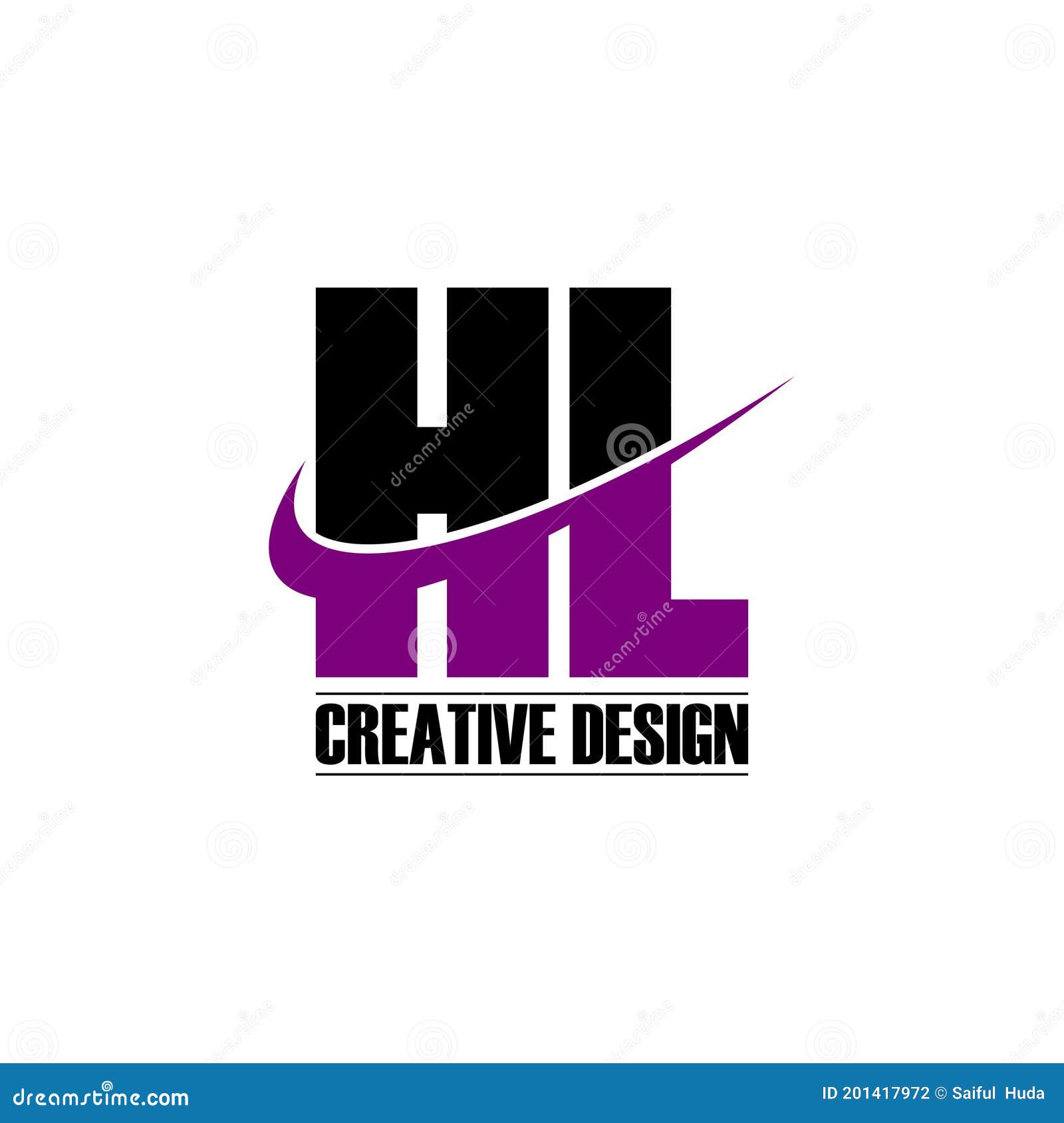 Letter HL Simple Monogram Logo Icon Design. Stock Vector - Illustration ...