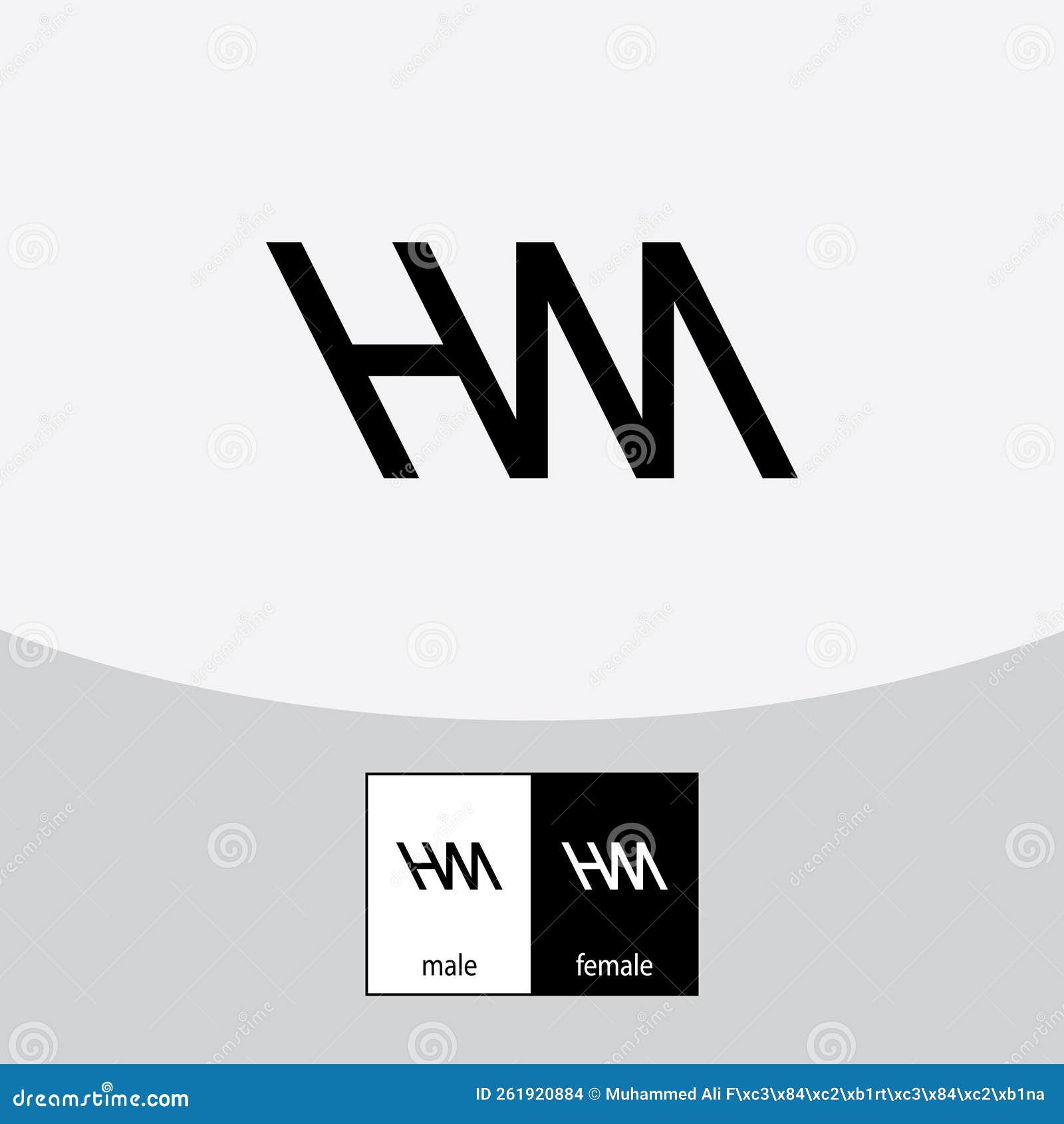 Letter HM Logo Design Vector. Stock Vector - Illustration of logotype ...