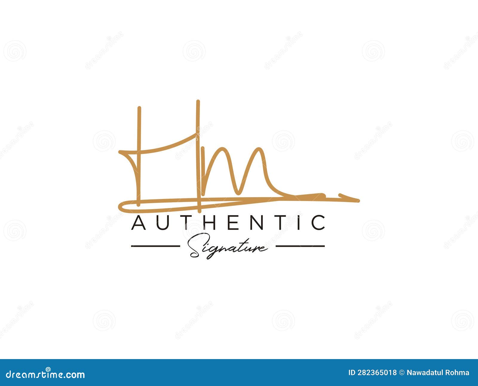 Letter HM Signature Logo Template Vector Stock Vector - Illustration of ...