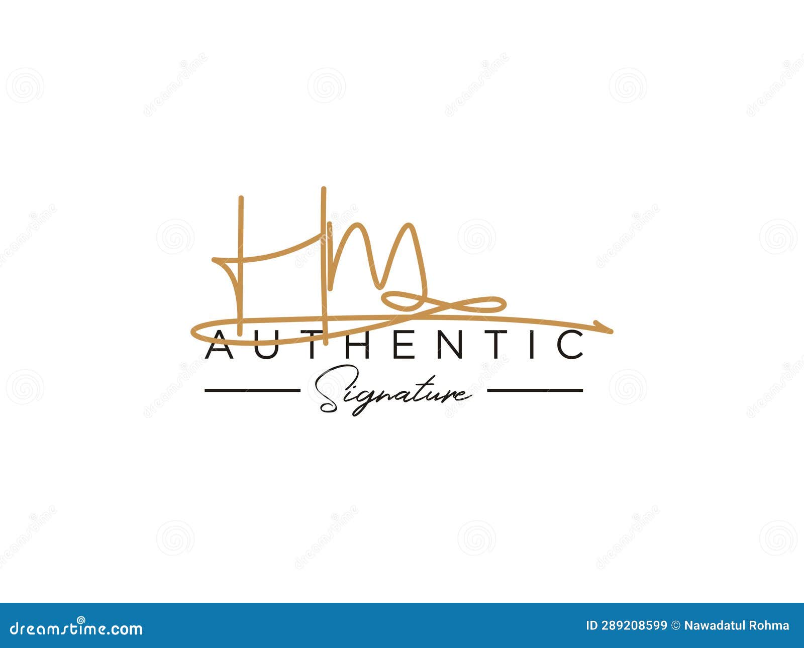 Letter HM Signature Logo Template Vector Stock Vector - Illustration of ...