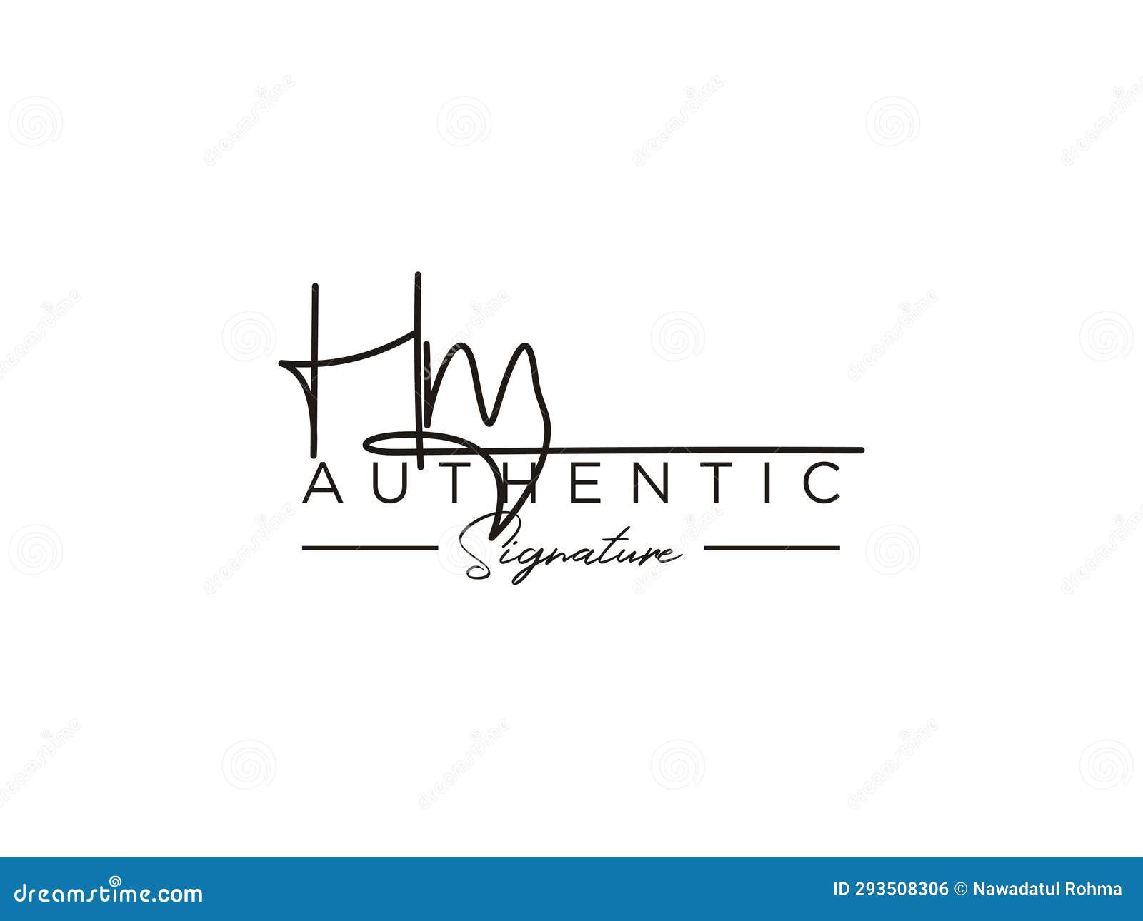 Letter HM Signature Logo Template Vector Stock Vector - Illustration of ...