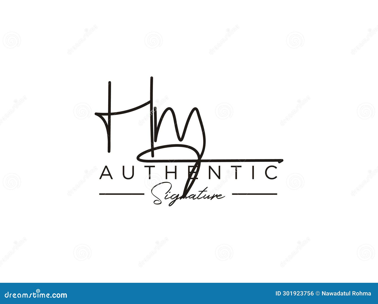 Letter HM Signature Logo Template Vector Stock Vector - Illustration of ...