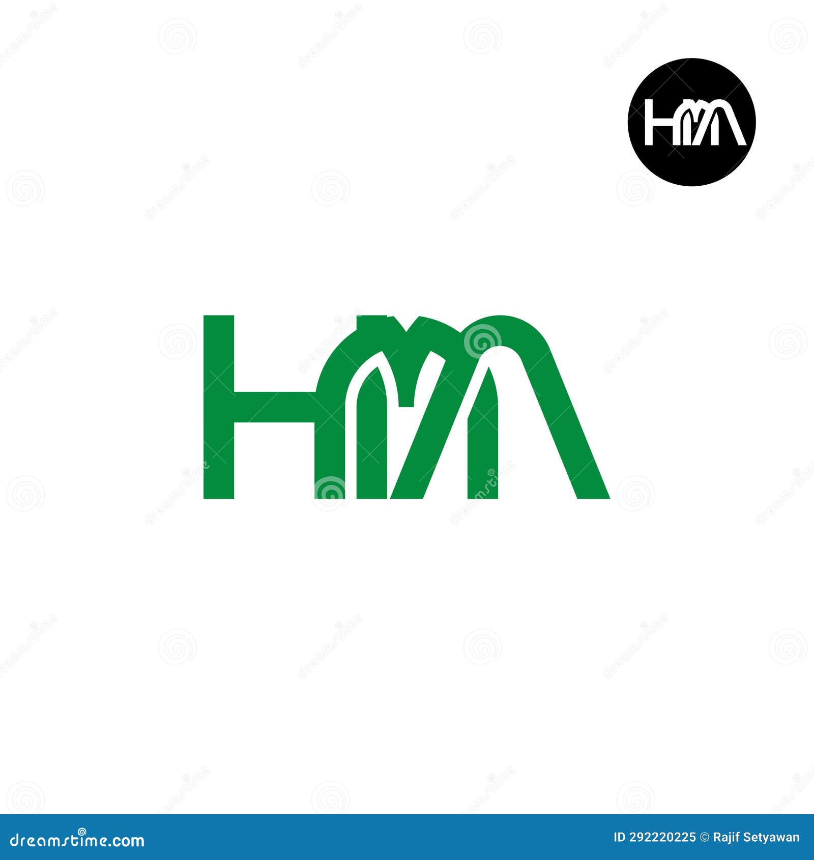 Letter HMA Monogram Logo Design Stock Vector - Illustration of names ...