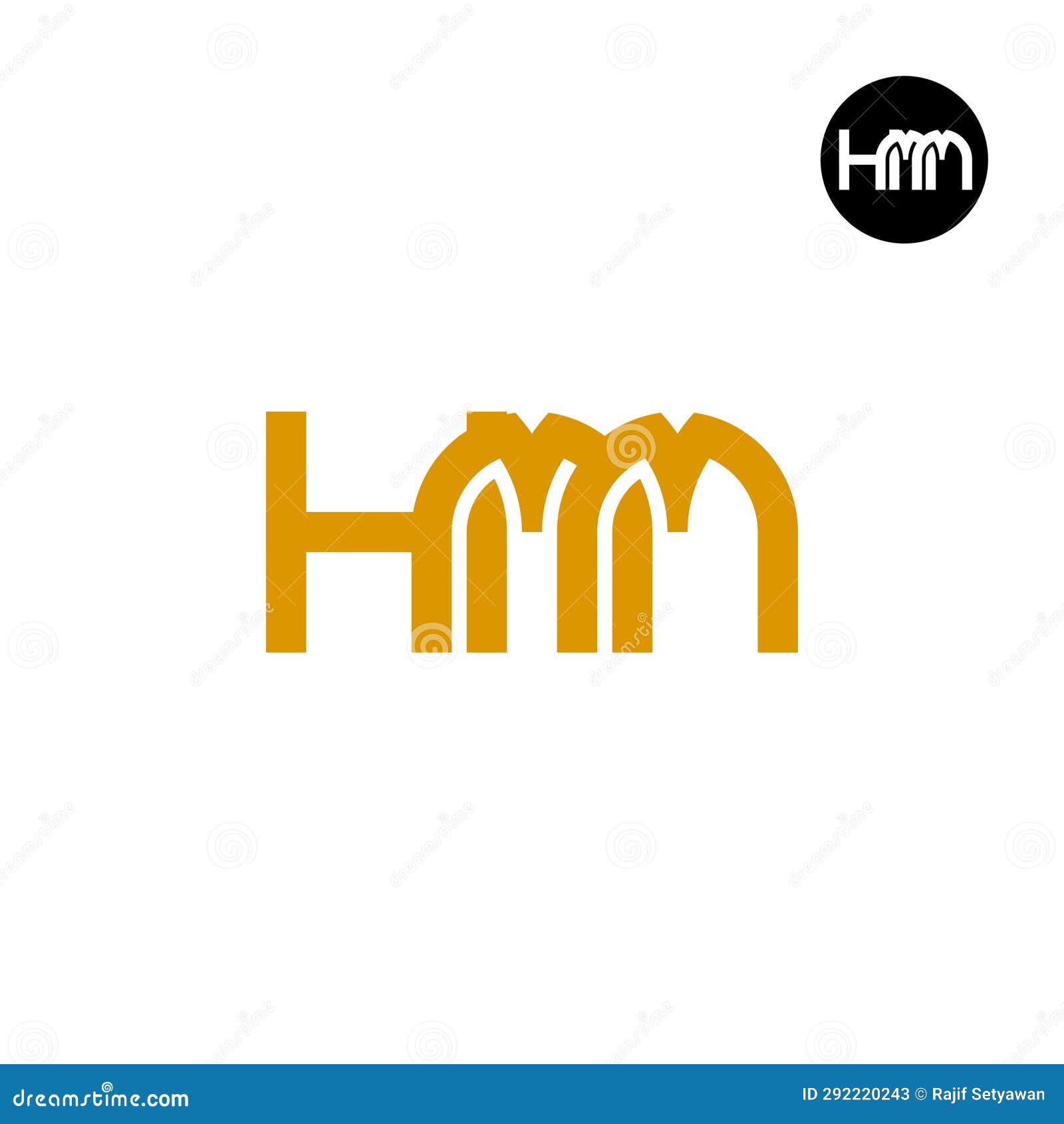 Letter HMM Monogram Logo Design Stock Illustration - Illustration of ...