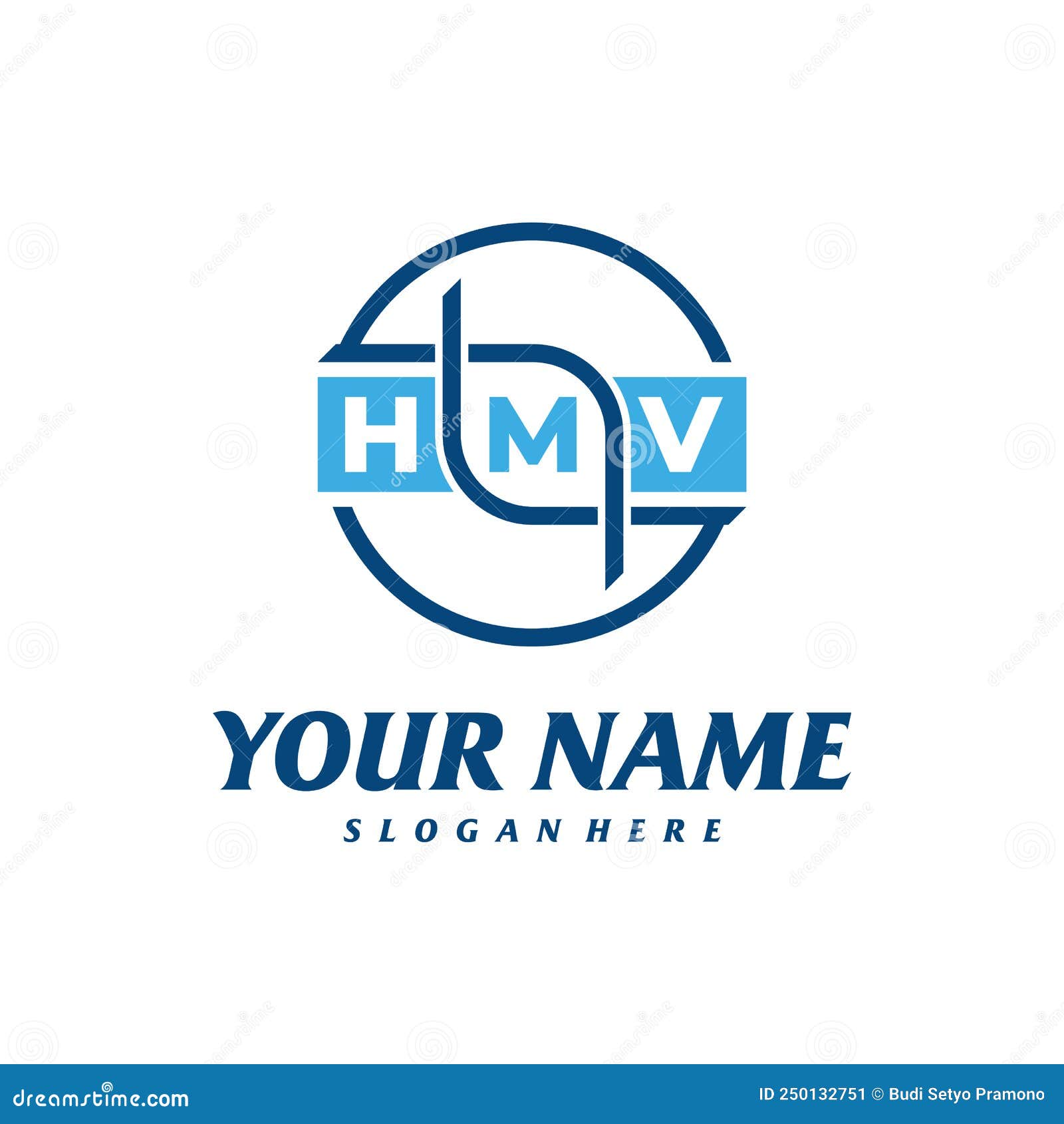 Letter HMV with Dna Logo Design Template. Initial HMV Logo Concept ...