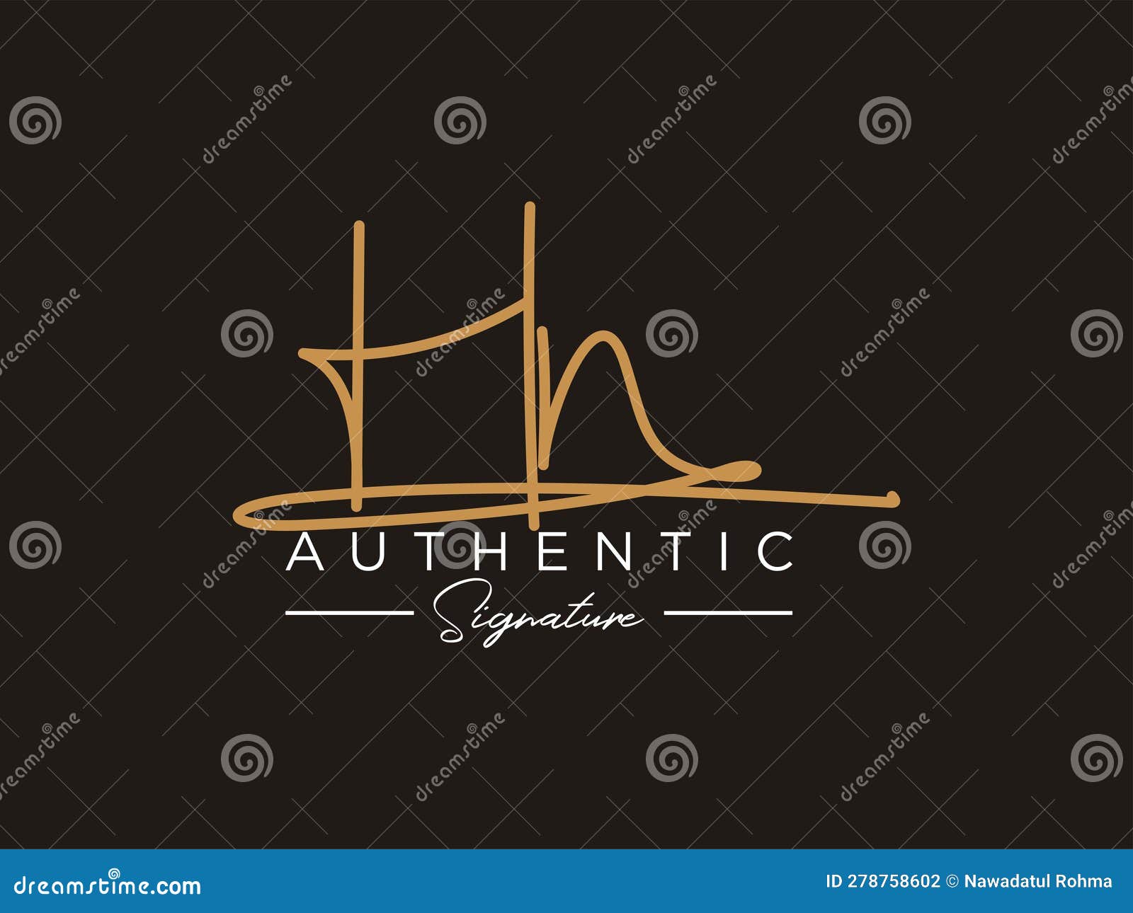 Letter HN Signature Logo Template Vector Stock Vector - Illustration of ...