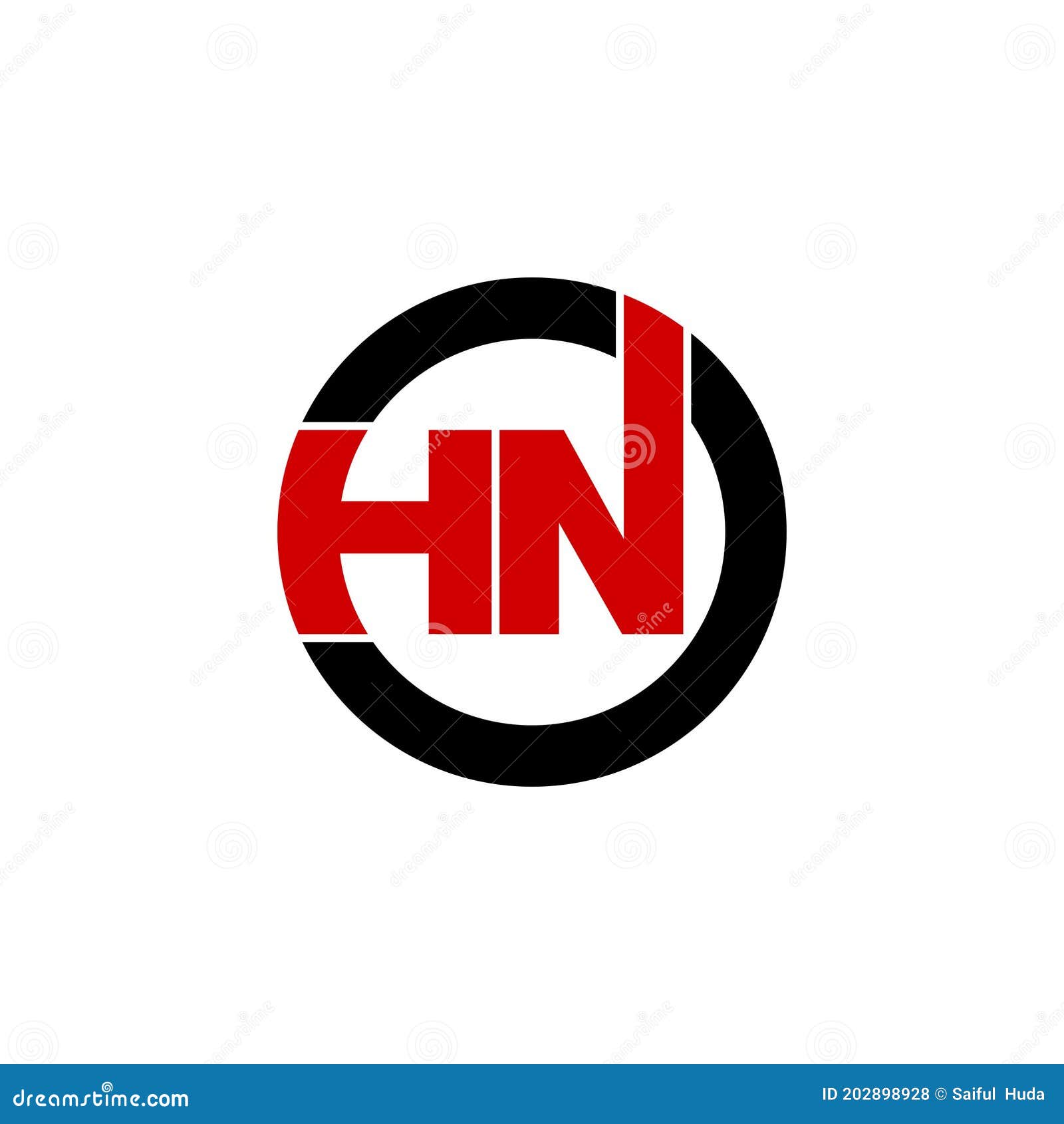 Letter HN Simple Monogram Logo Icon Design. Stock Vector - Illustration ...
