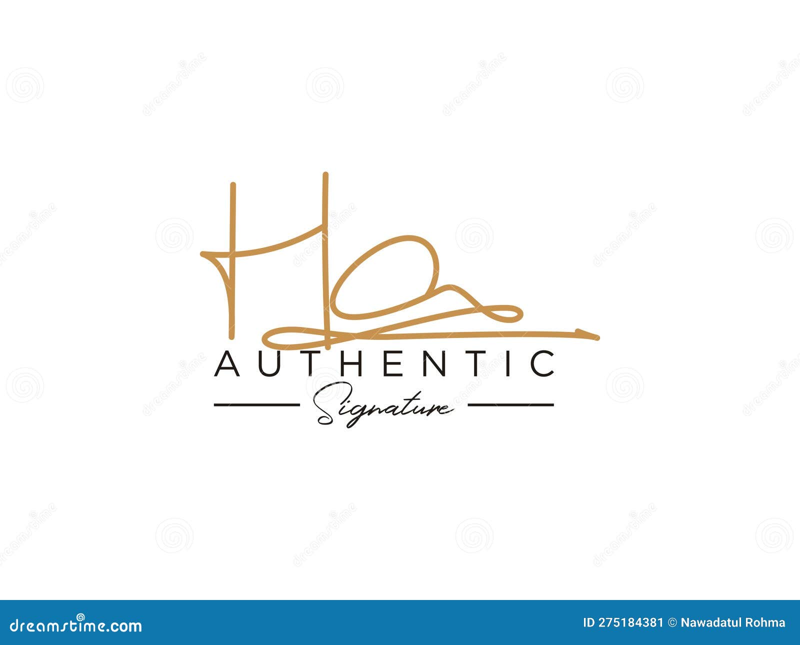 Letter HO Signature Logo Template Vector Stock Vector - Illustration of ...