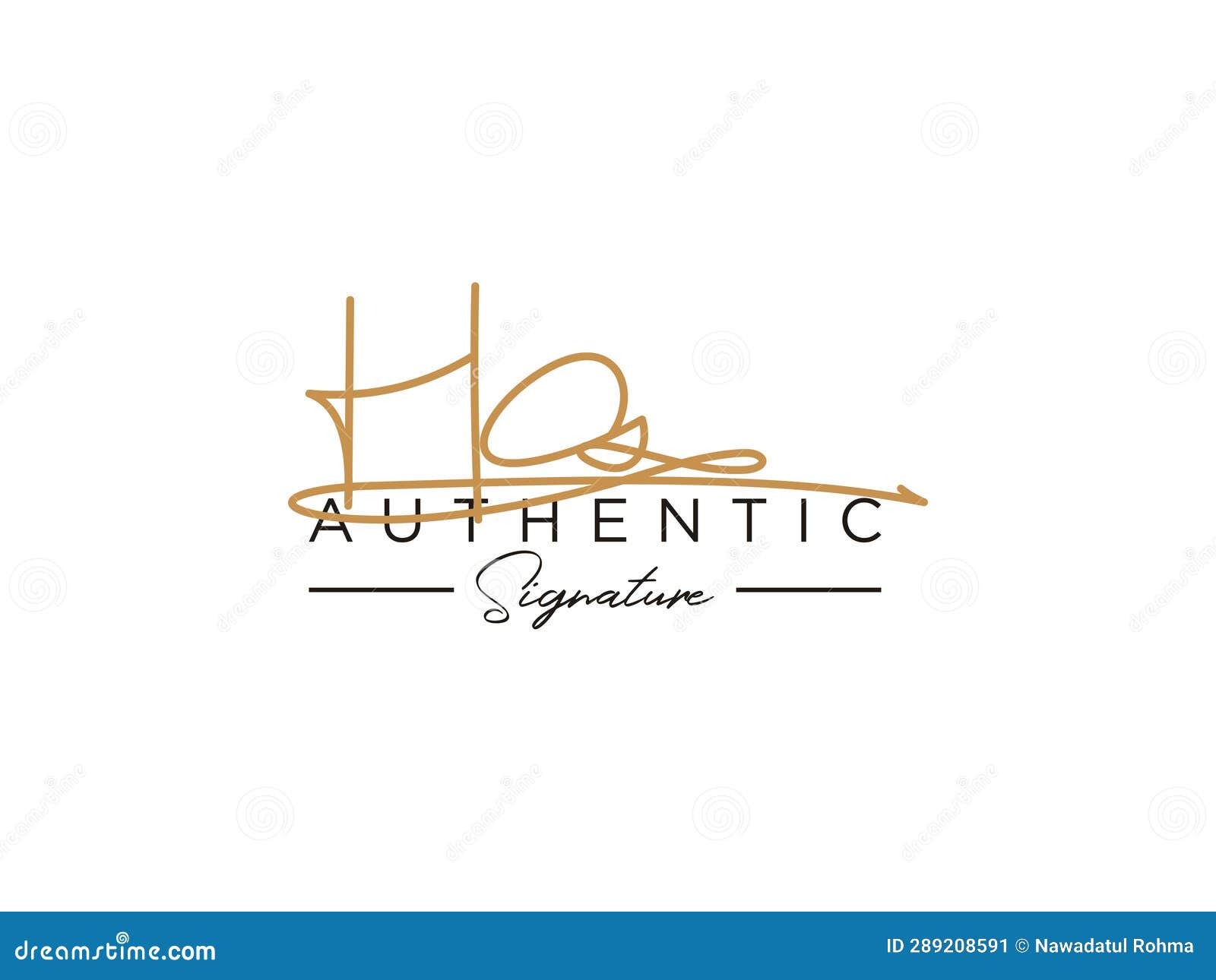 Letter HO Signature Logo Template Vector Stock Vector - Illustration of ...