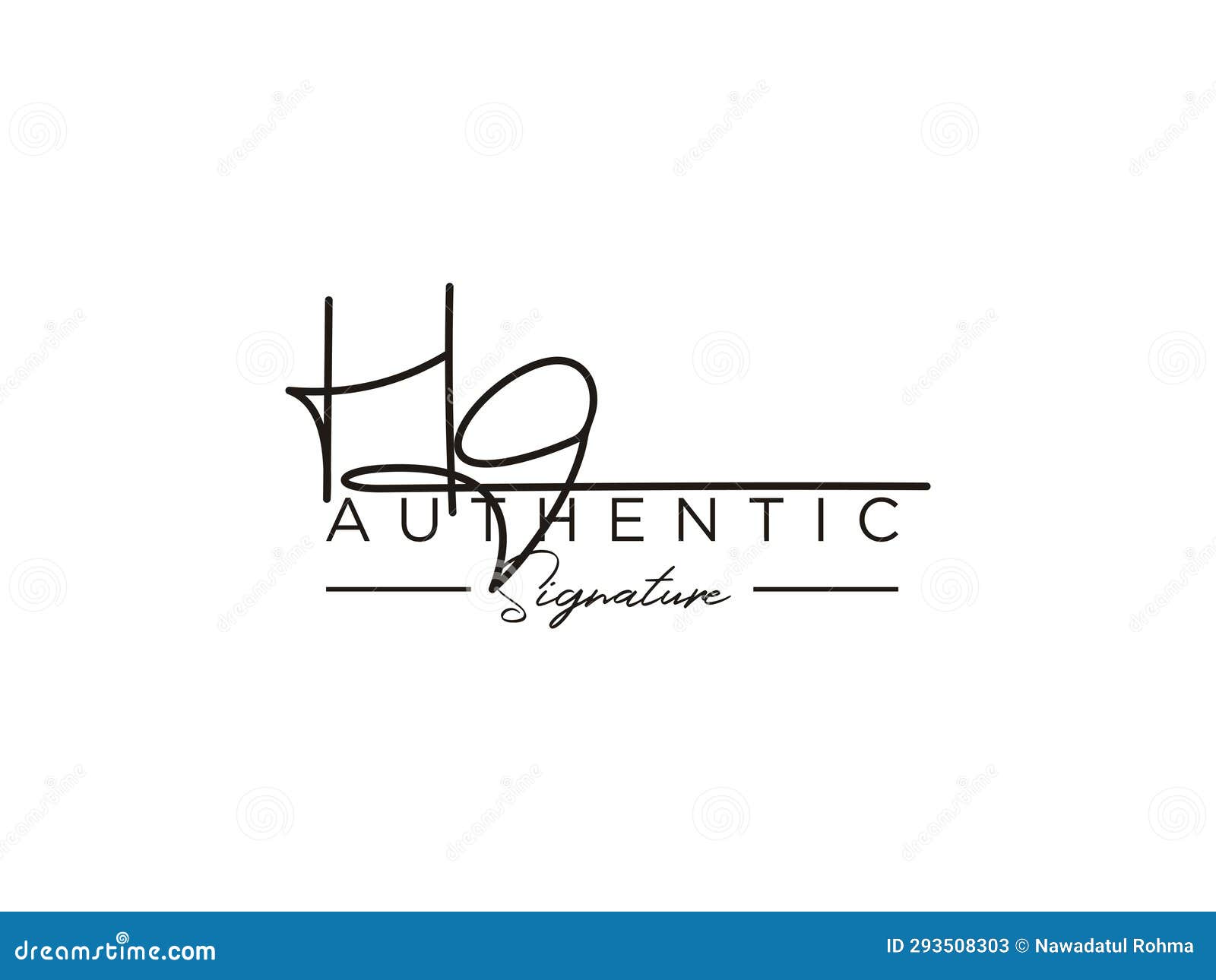 Letter HO Signature Logo Template Vector Stock Vector - Illustration of ...