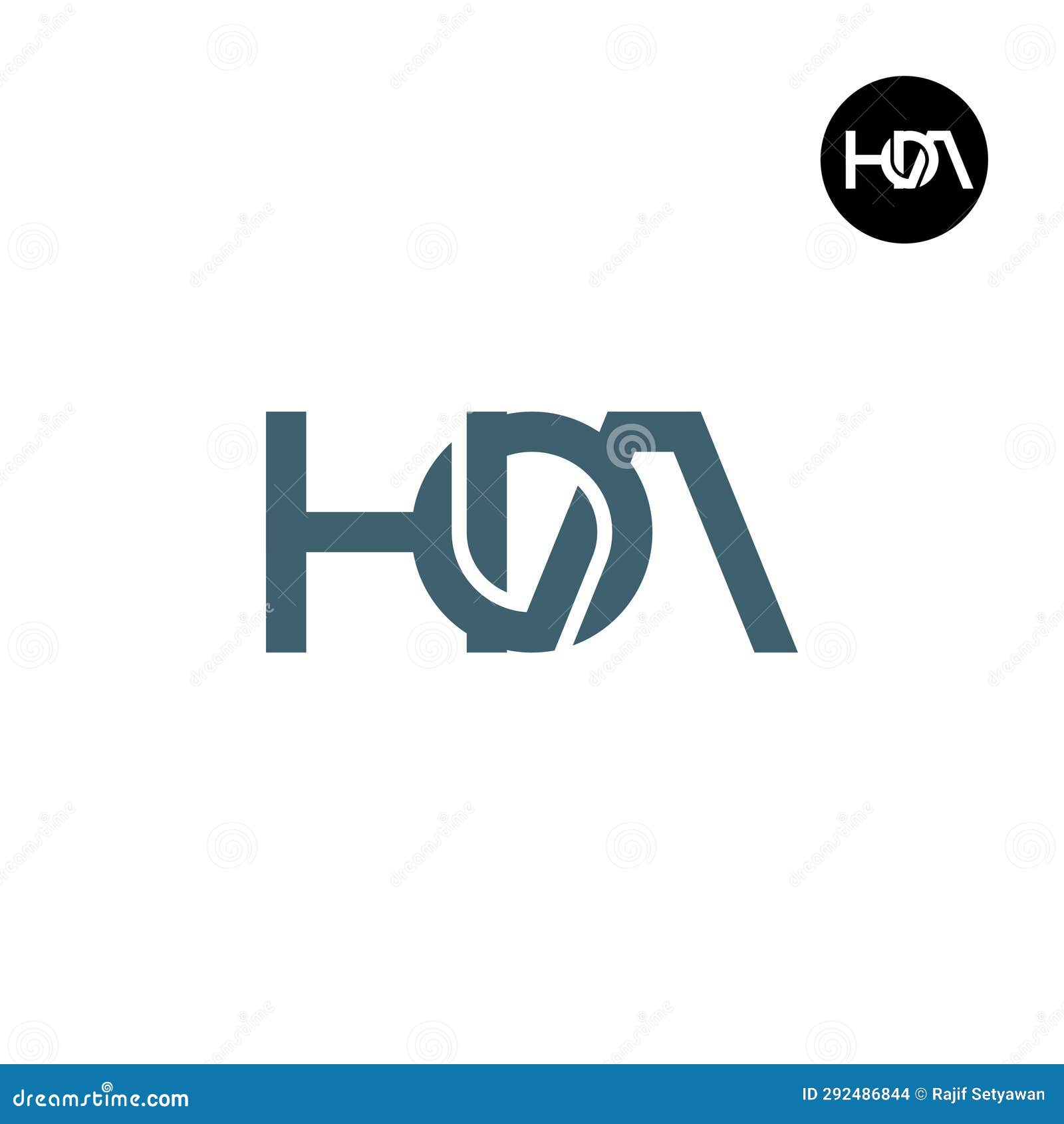 Letter HOA Monogram Logo Design Vector Illustration | CartoonDealer.com ...