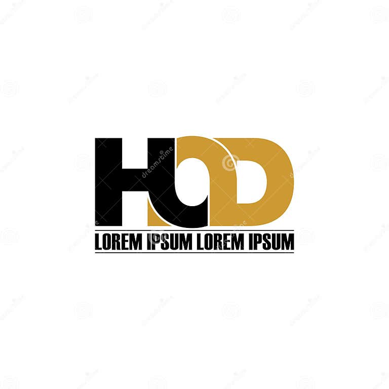 Letter HOD Simple Monogram Logo Icon Design. Stock Vector ...