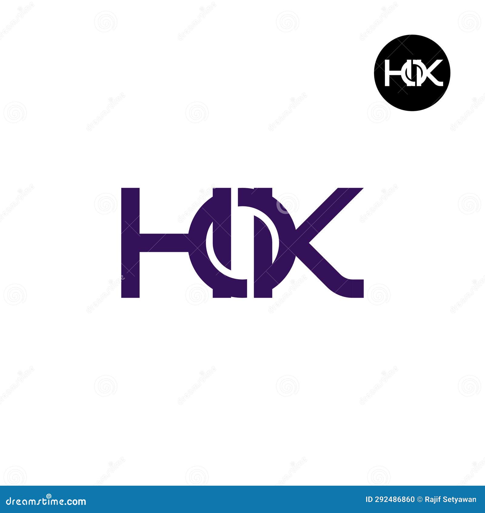 Letter HOK Monogram Logo Design Vector Illustration | CartoonDealer.com ...