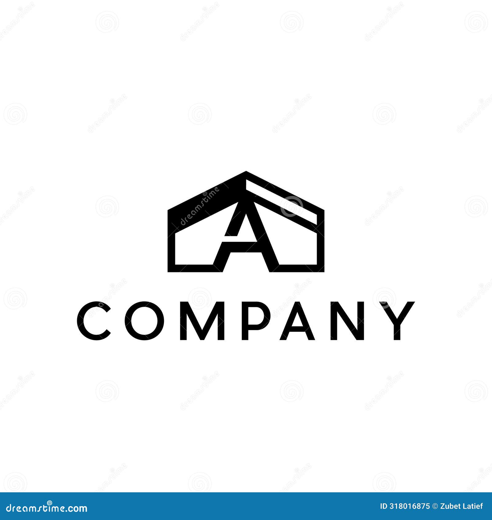 Letter a Home Modern Logo, Creative Design Template Stock Vector ...