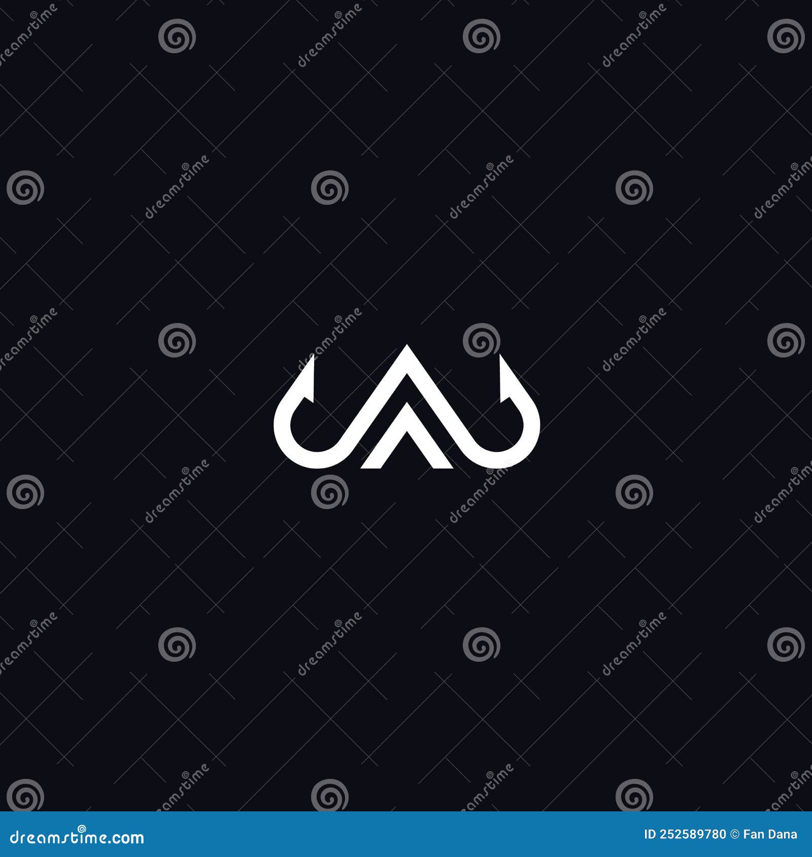 Letter a Hook Logo Design Vector Illustration Stock Vector ...