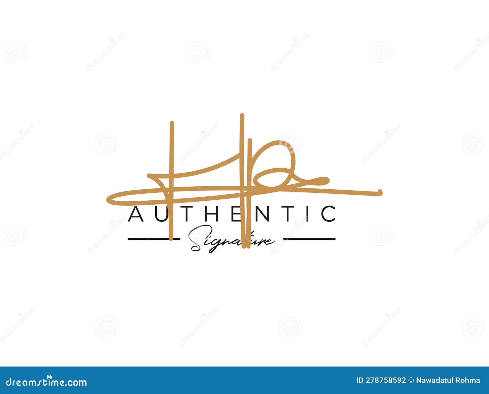 Letter HP Signature Logo Template Vector Stock Vector - Illustration of ...