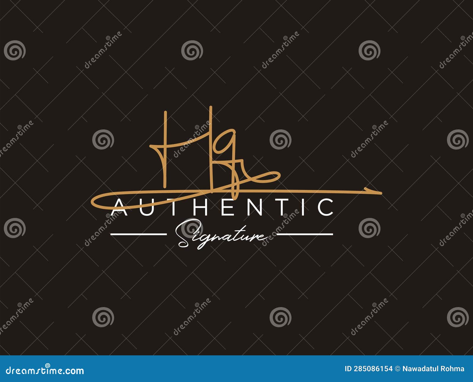 Letter HQ Signature Logo Template Vector Stock Vector - Illustration of ...