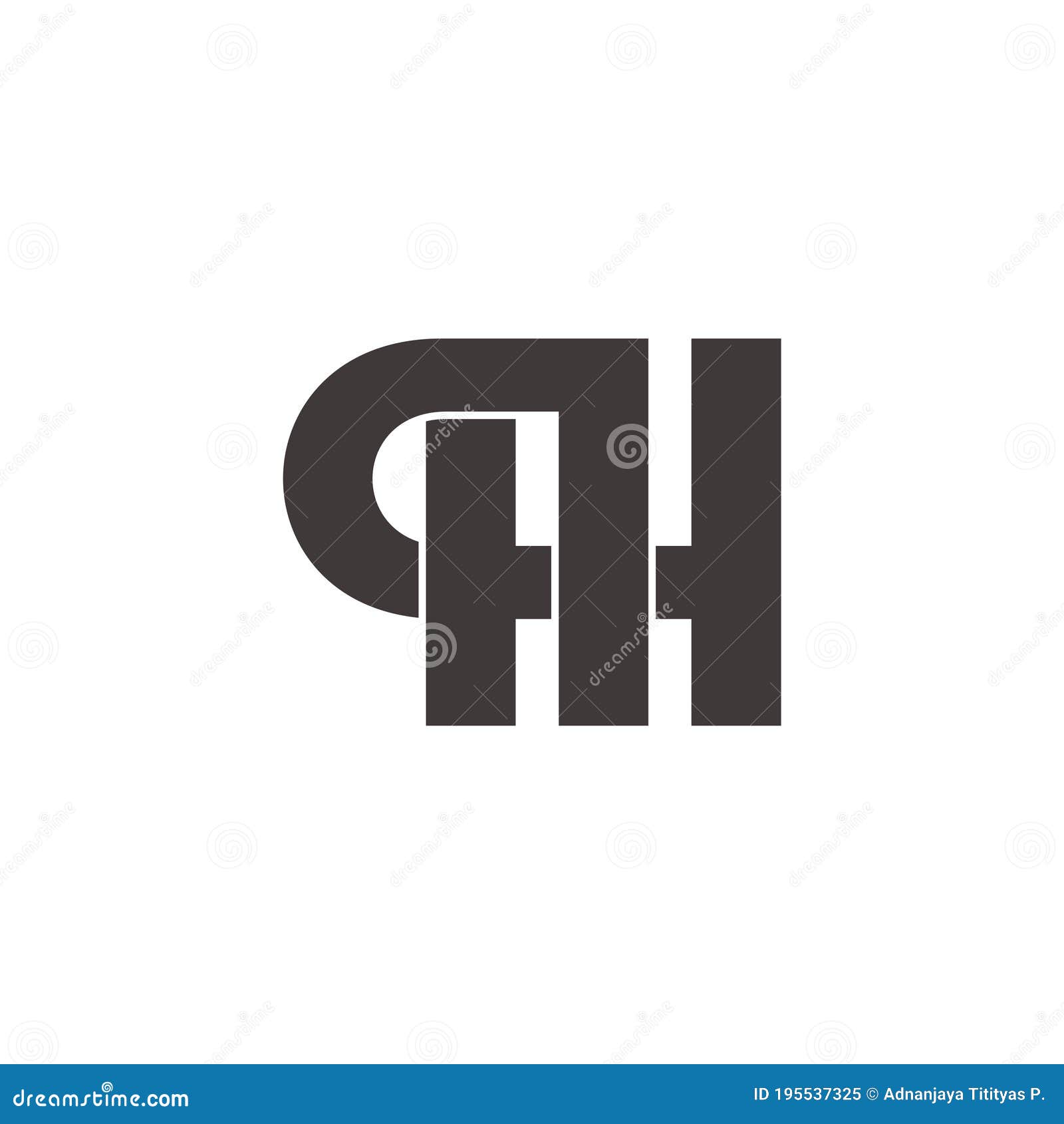 Letter Hq Simple Linked Lines Geometric Logo Vector Stock Vector ...