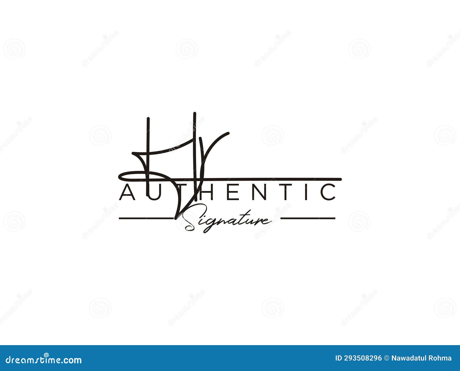 Letter HR Signature Logo Template Vector Stock Vector - Illustration of ...