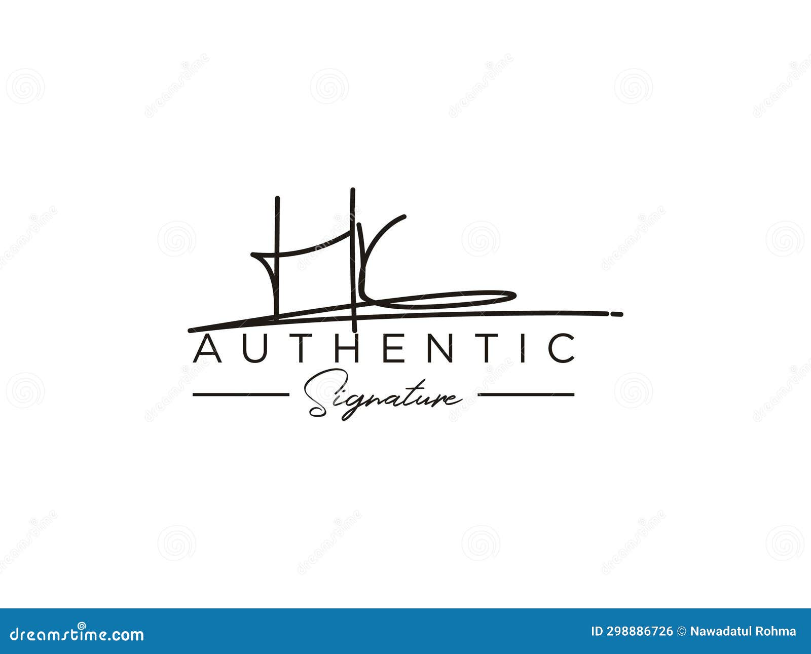 Letter HR Signature Logo Template Vector Stock Vector - Illustration of ...