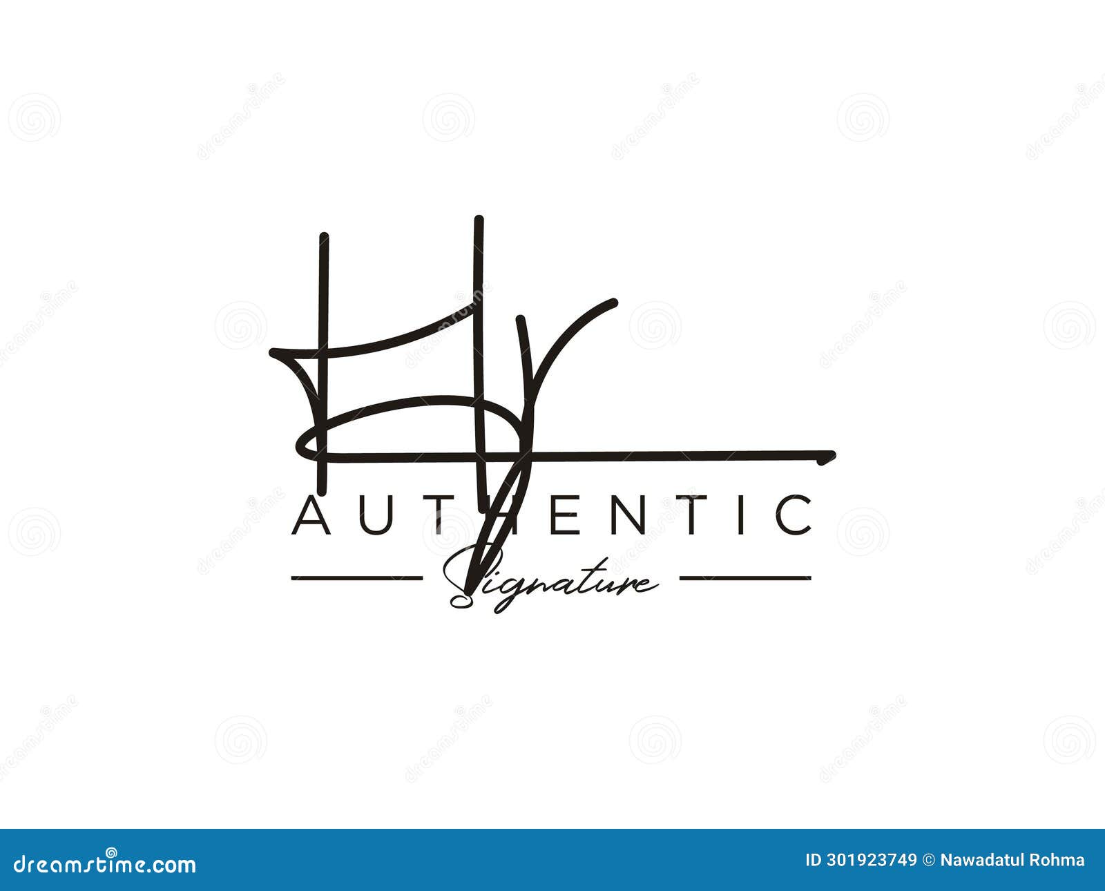 Letter HR Signature Logo Template Vector Stock Vector - Illustration of ...