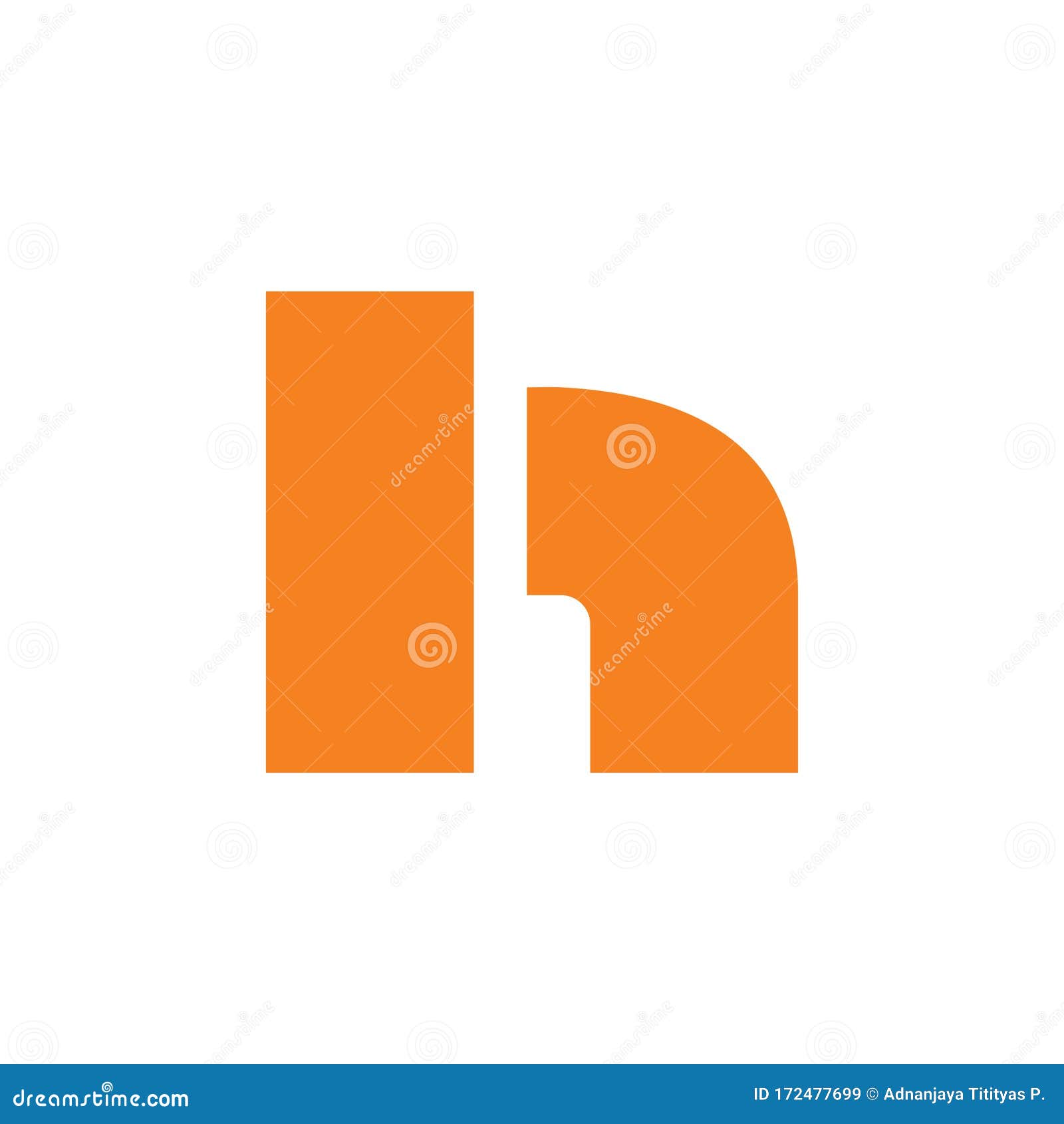 Letter Hr Simple Geometric Logo Vector Stock Vector - Illustration of ...