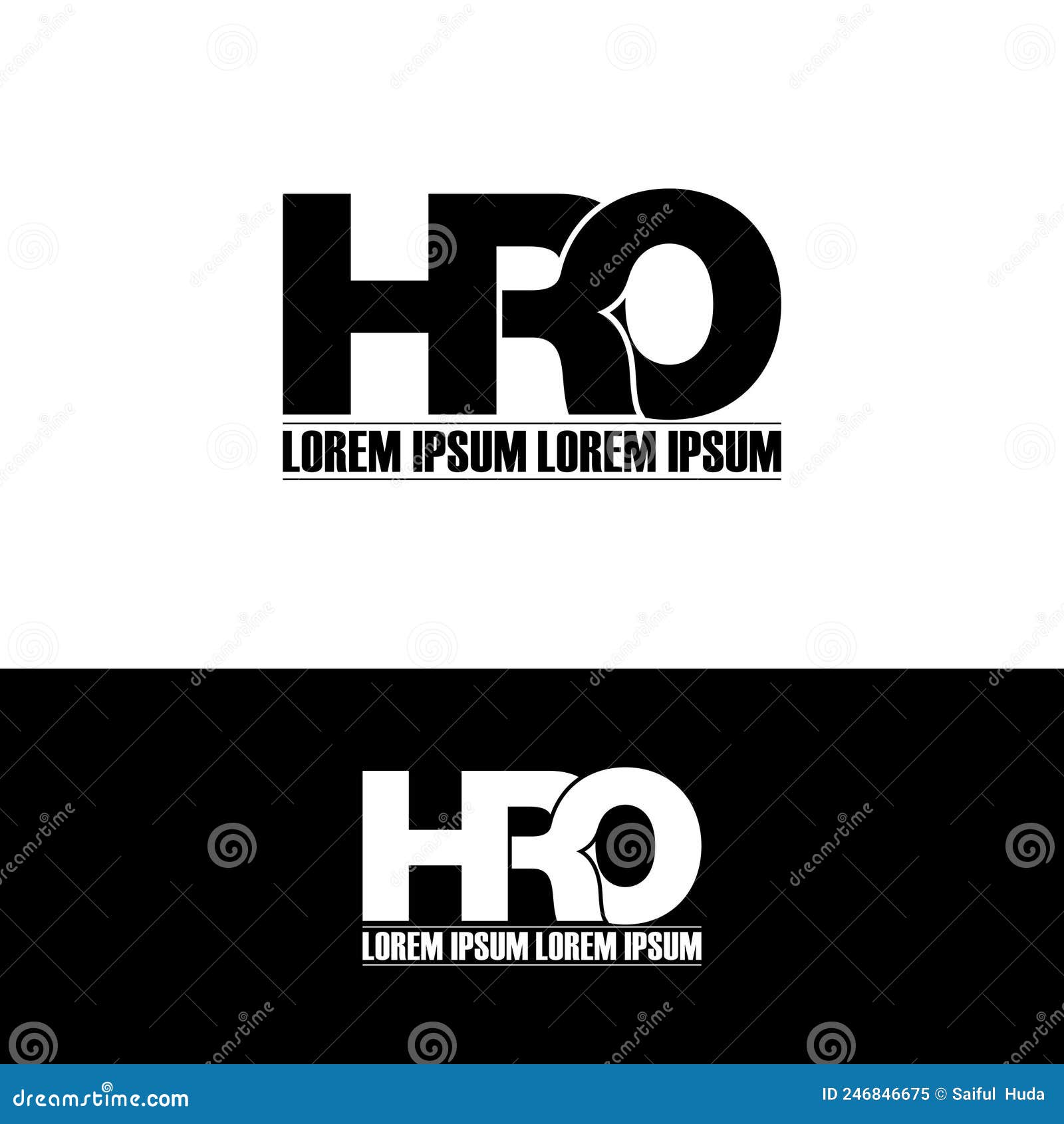 Letter HRO Simple Monogram Logo Icon Design. Stock Vector ...