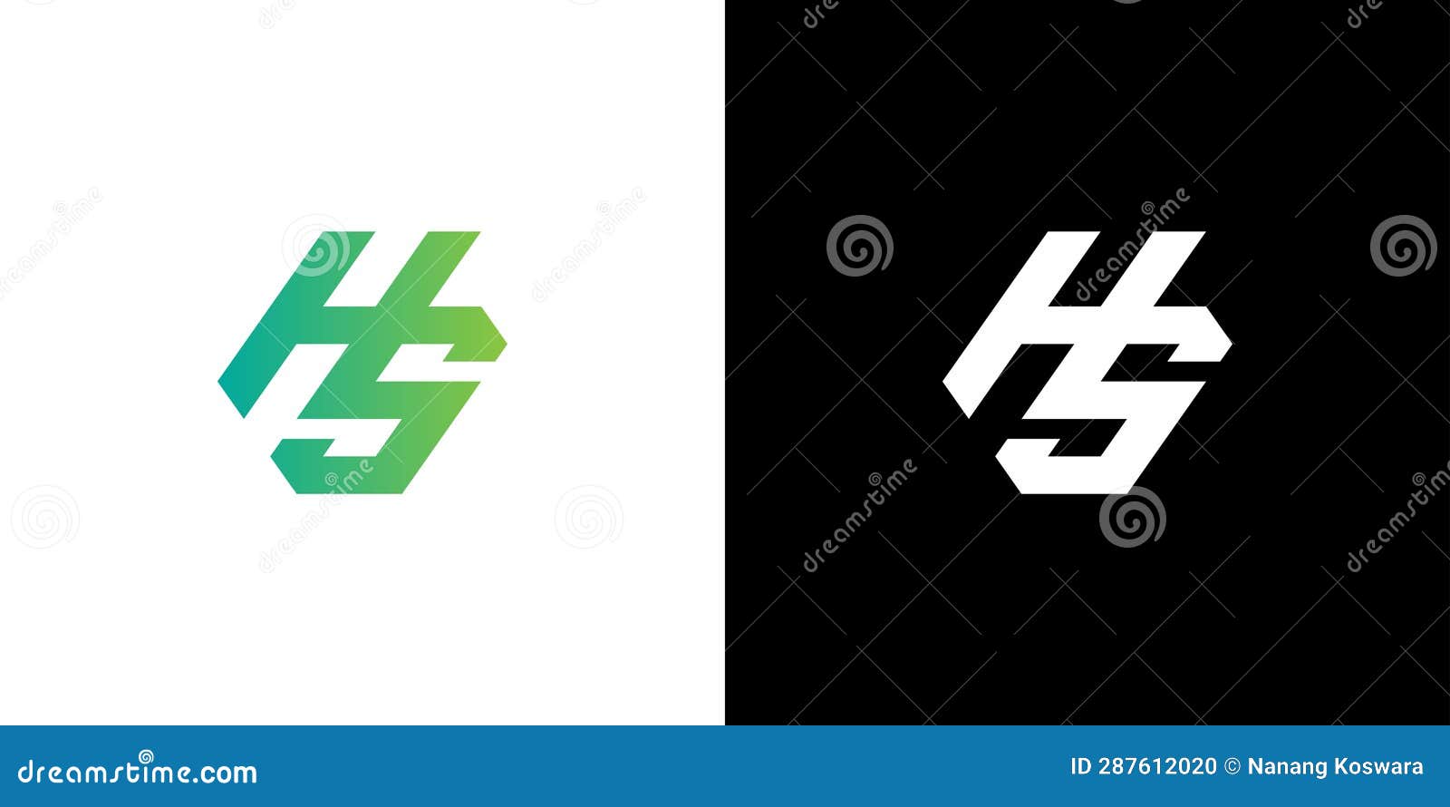 Letter HS Logo, HS Monogram, Initial HS Logo, HS Logo, Icon, Vector ...