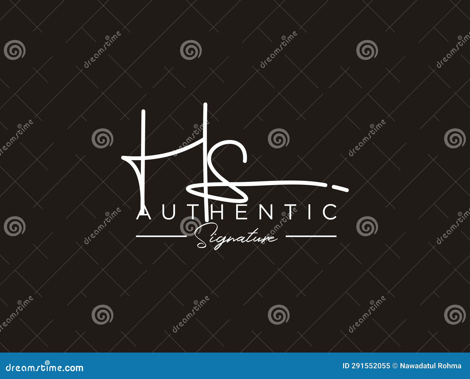 Letter HS Signature Logo Template Vector Stock Vector - Illustration of ...