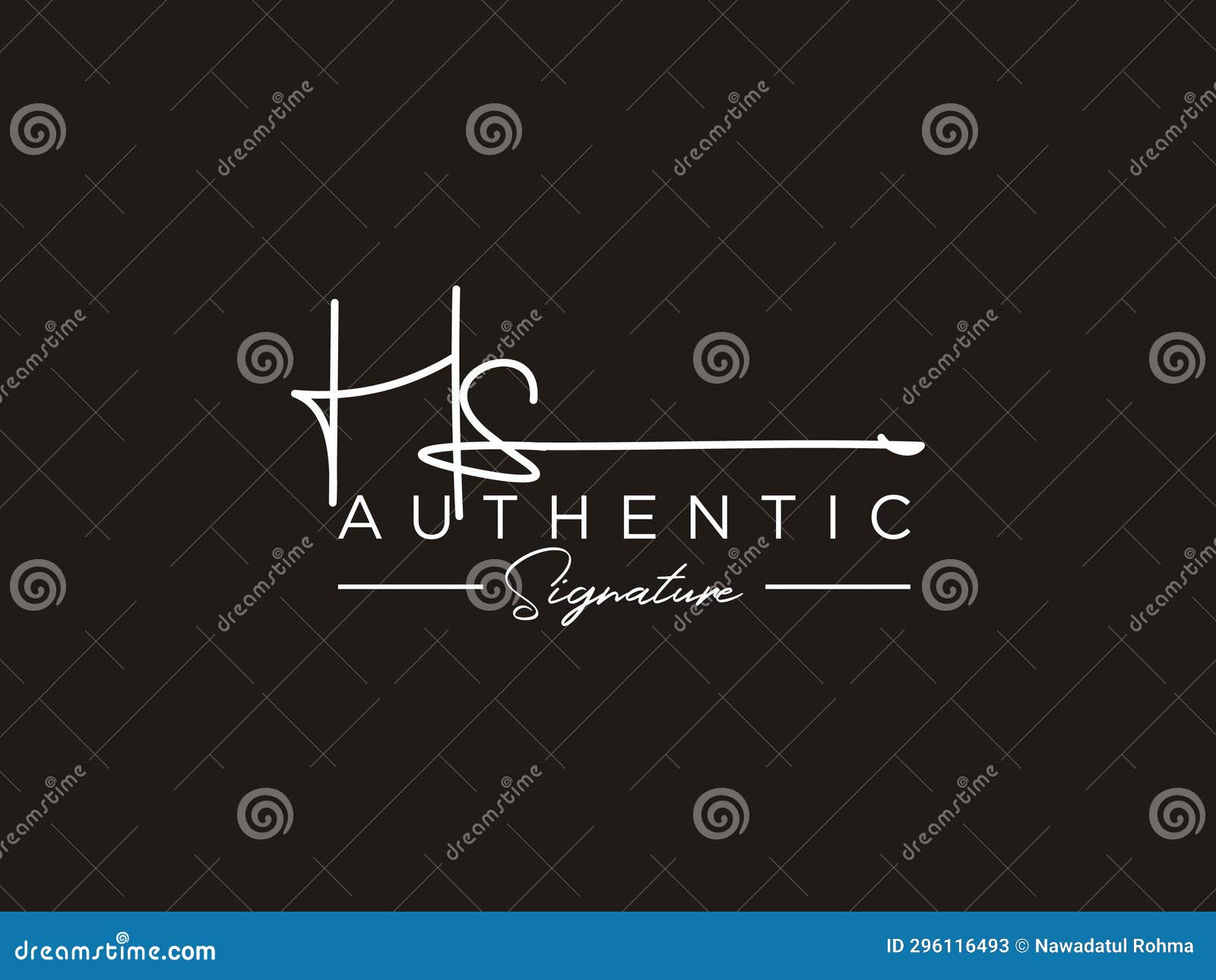 Letter HS Signature Logo Template Vector Stock Vector - Illustration of ...