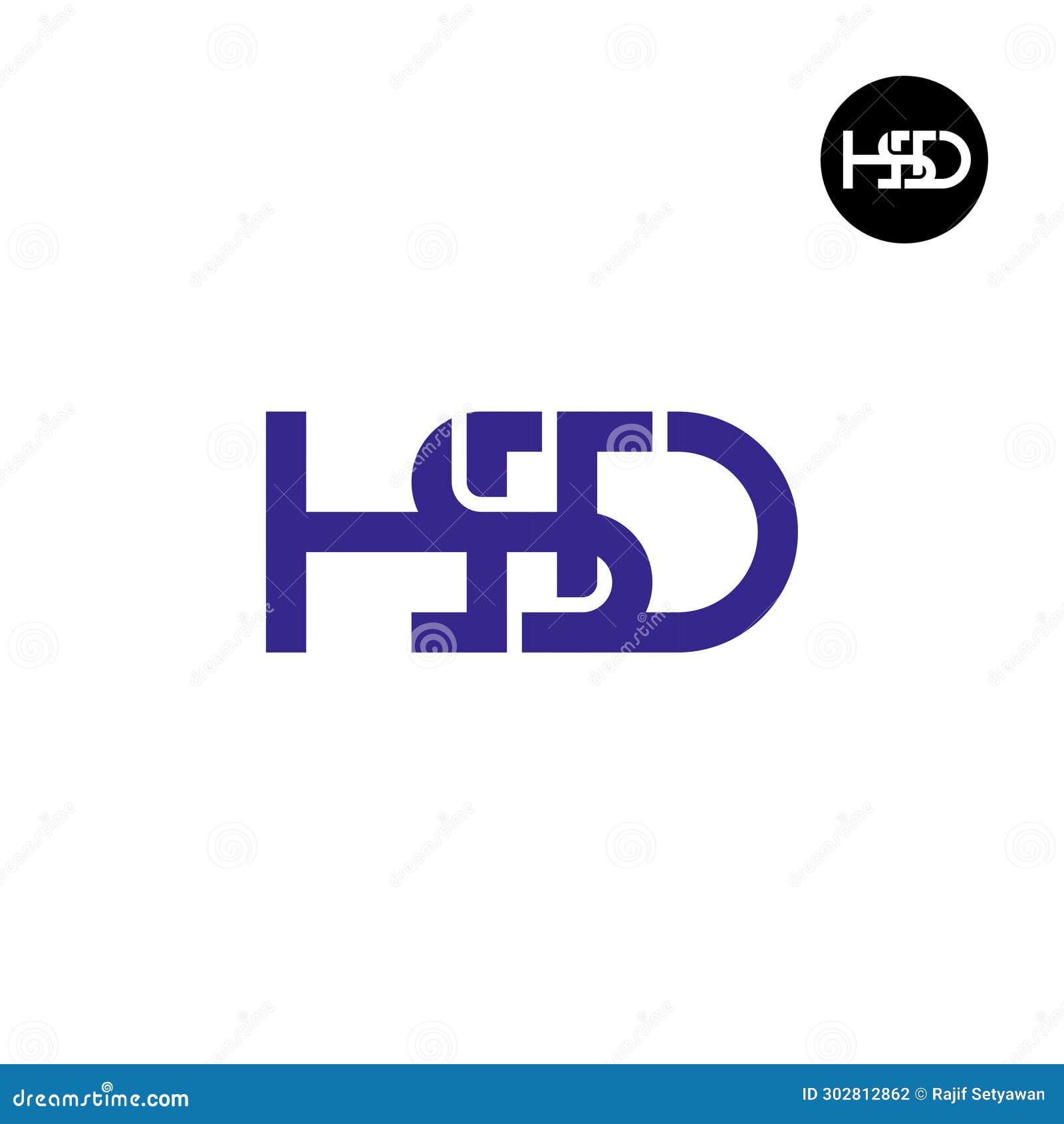 Letter HSD Monogram Logo Design Stock Vector - Illustration of ...