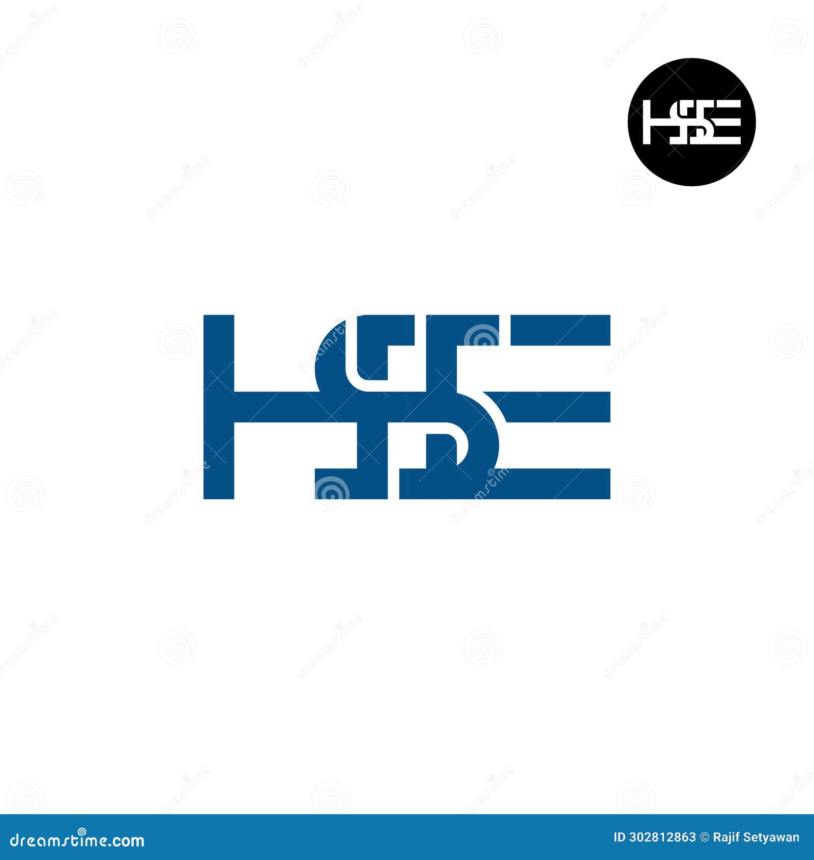 Letter HSE Monogram Logo Design Cartoon Vector | CartoonDealer.com ...