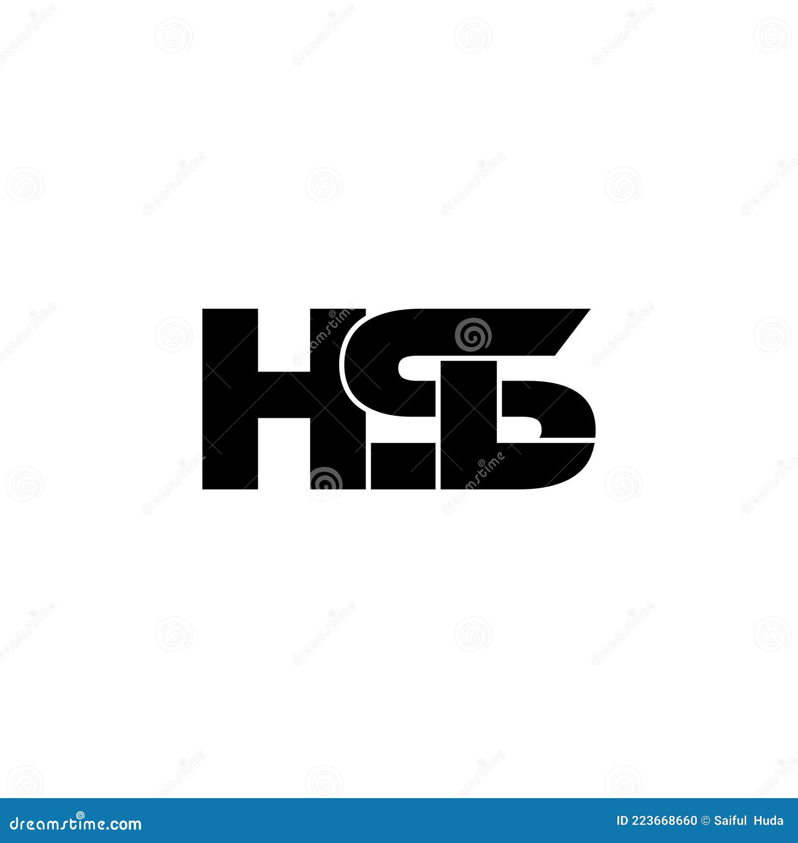 Letter HSL Simple Monogram Logo Icon Design. Stock Vector ...