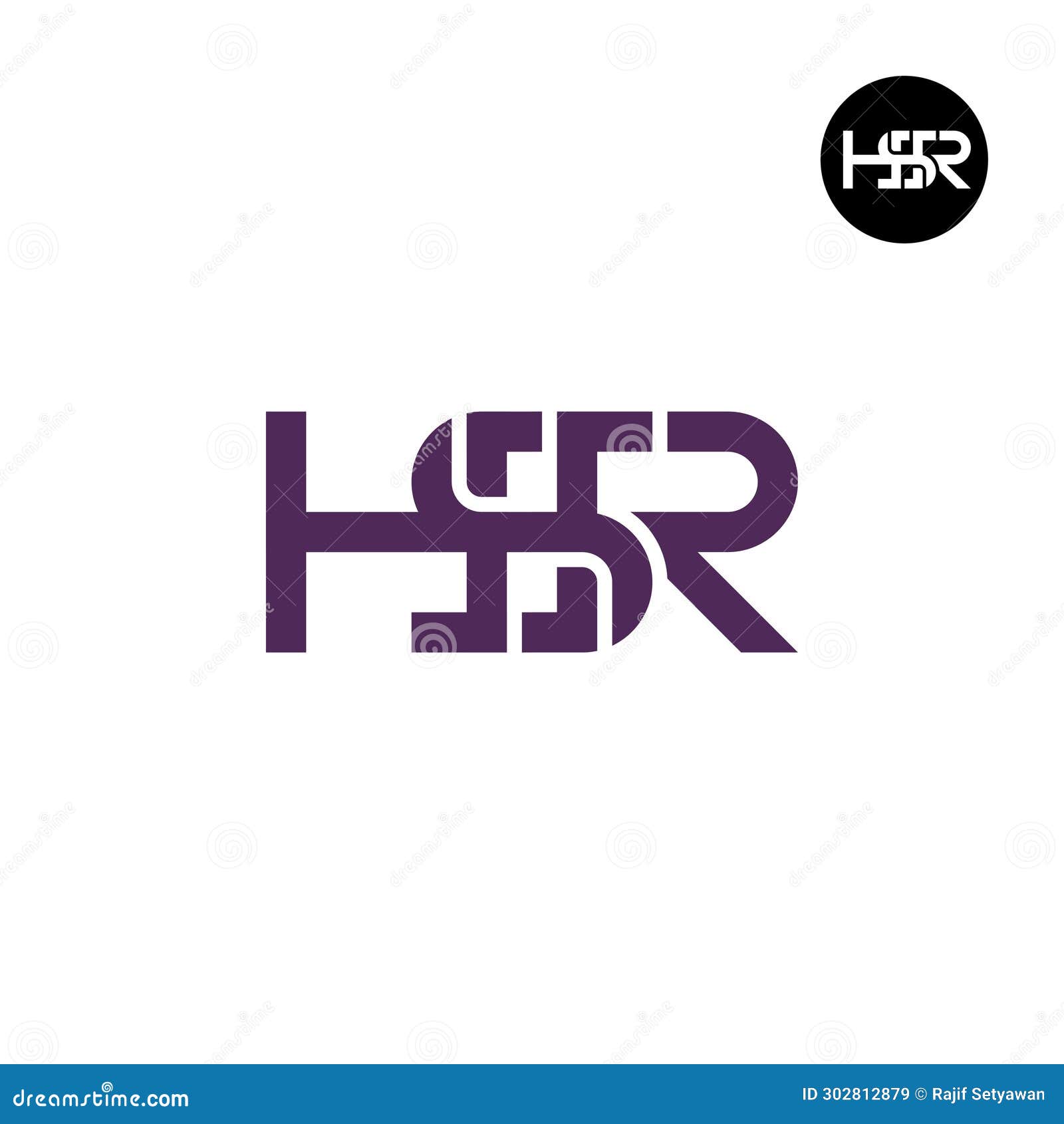 Letter HSR Monogram Logo Design Stock Vector - Illustration of letters ...