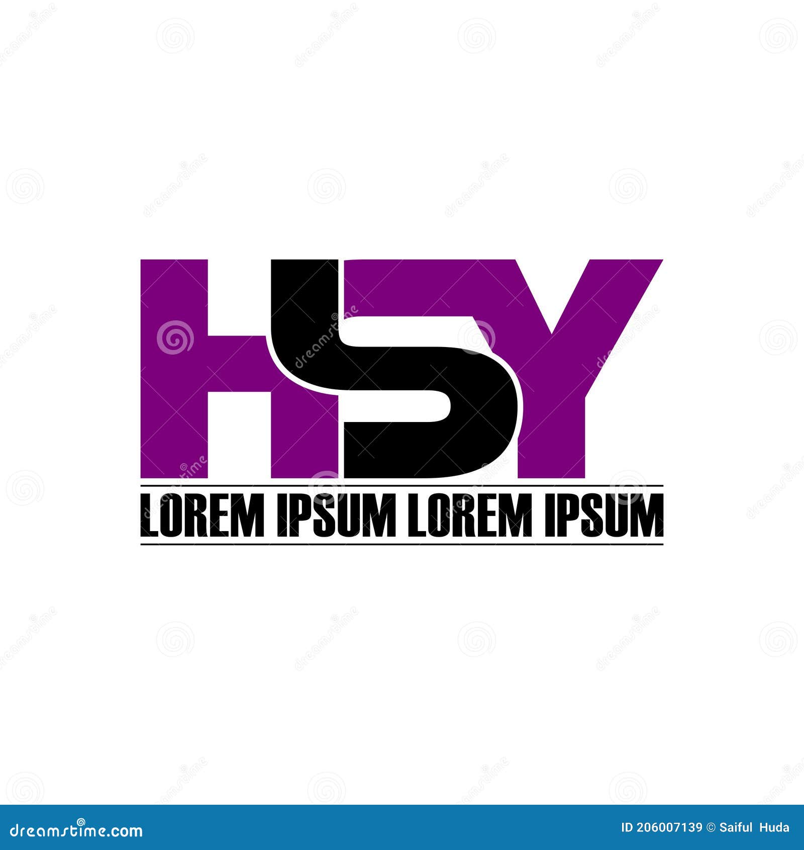 Letter HSY Simple Monogram Logo Icon Design. Stock Vector ...