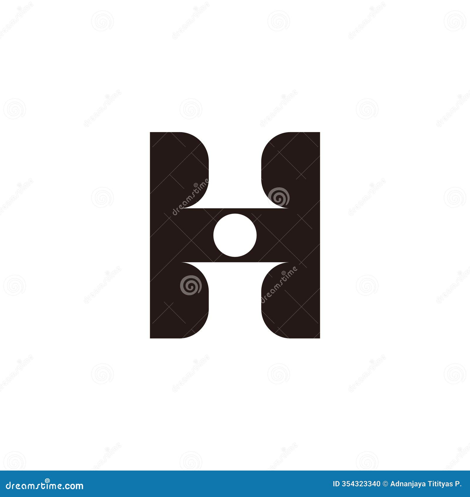 Letter Ht Abstract Simple Geometric Logo Vector Stock Vector ...