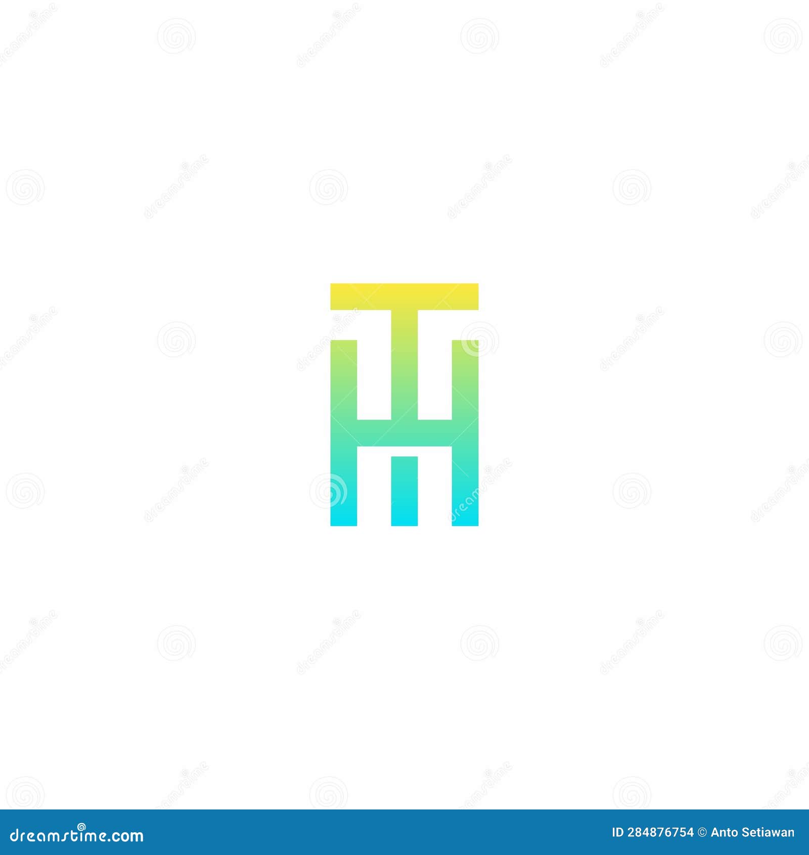 Letter HT Logo Design. TH Icon Vector Stock Vector - Illustration of ...