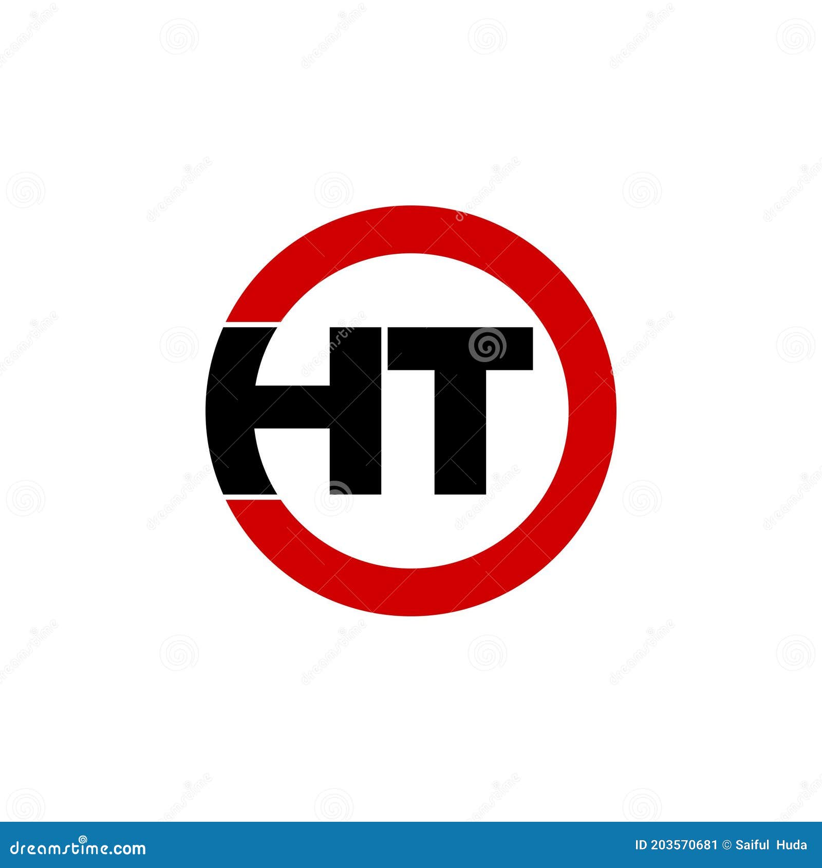 Letter HT Simple Monogram Logo Icon Design. Stock Vector - Illustration ...
