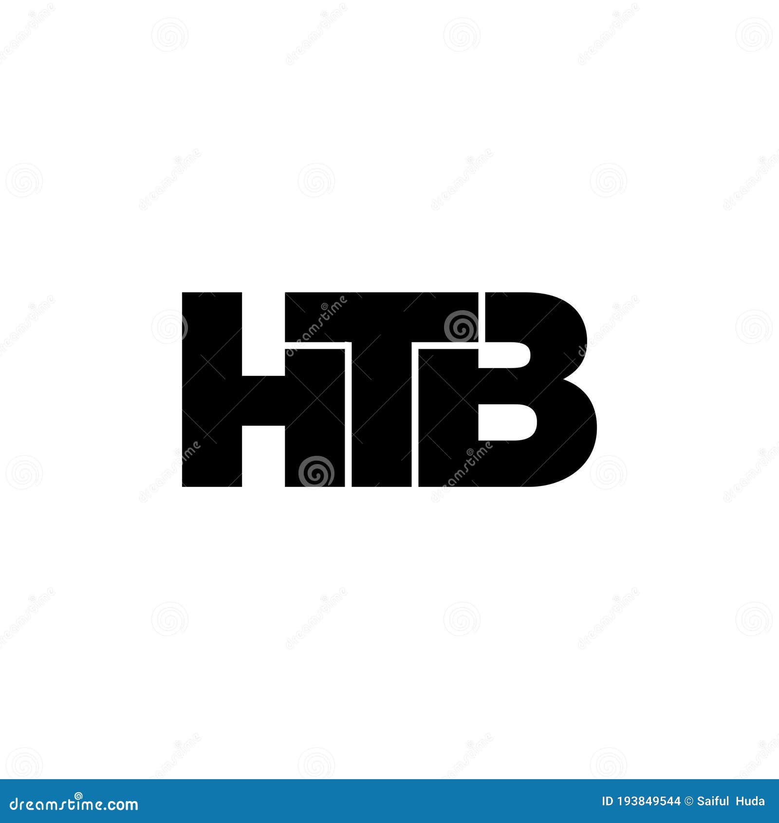 Letter HTB Simple Monogram Logo Icon Design. Stock Vector ...