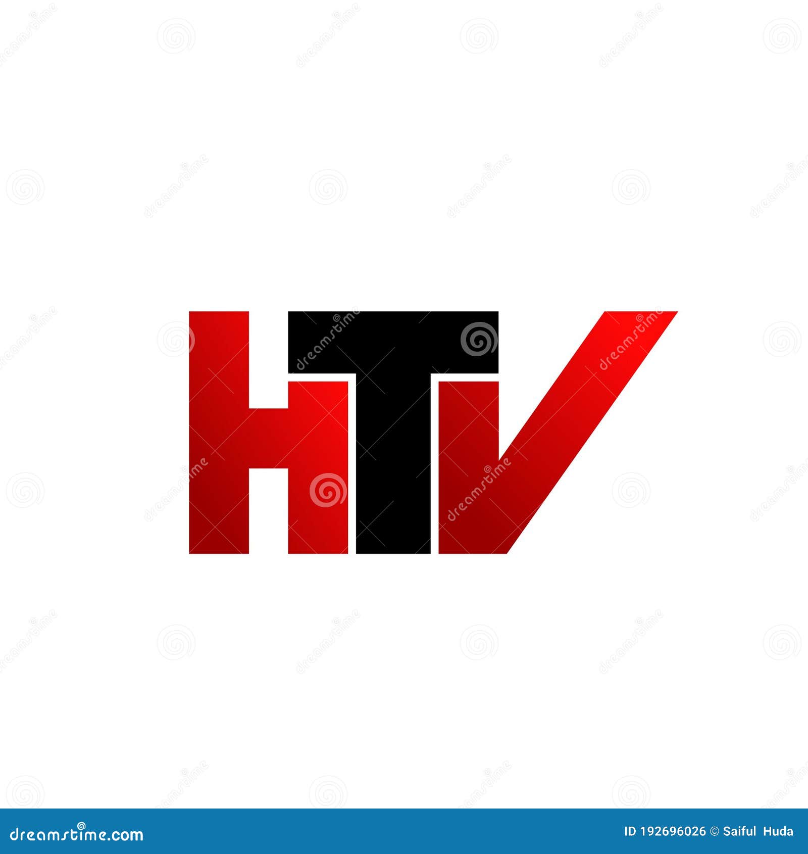 Letter HTV Simple Monogram Logo Icon Design. Stock Vector ...